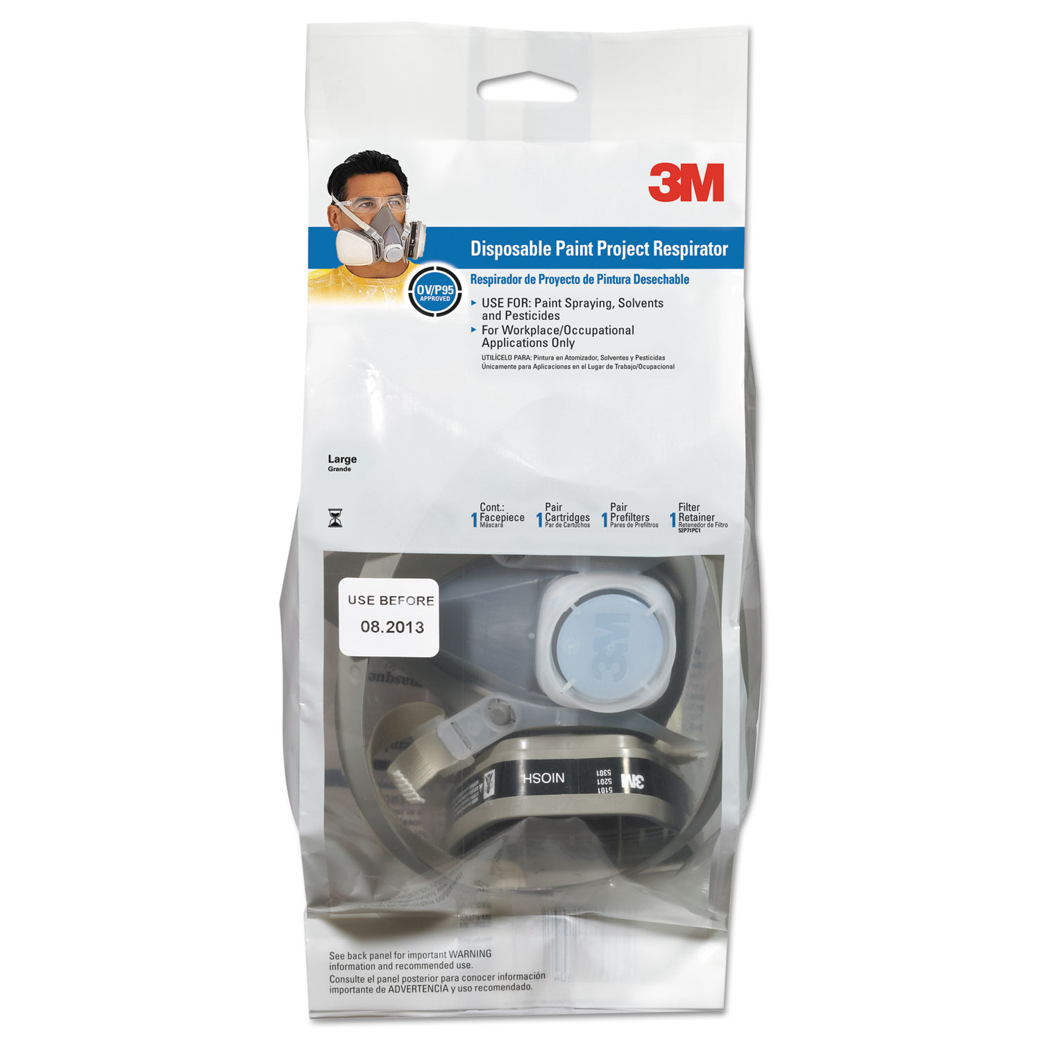 Respirator Mask 3M 07193 Dual Cartridge Respirator (2 Pack) - Large ...
