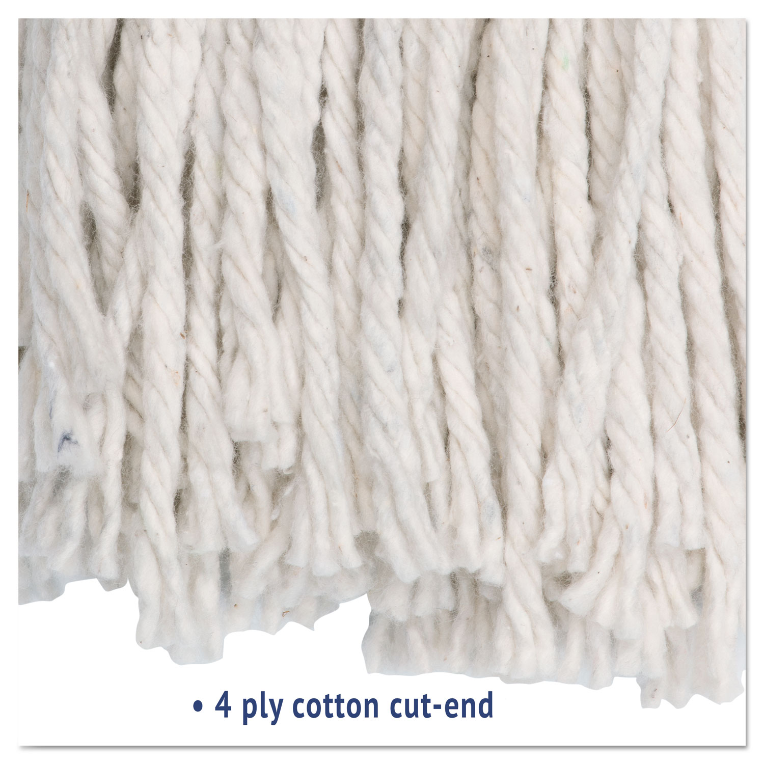 Boardwalk® Premium Cut-End Wet Mop Heads, Cotton, 24 oz, White, 12 ...