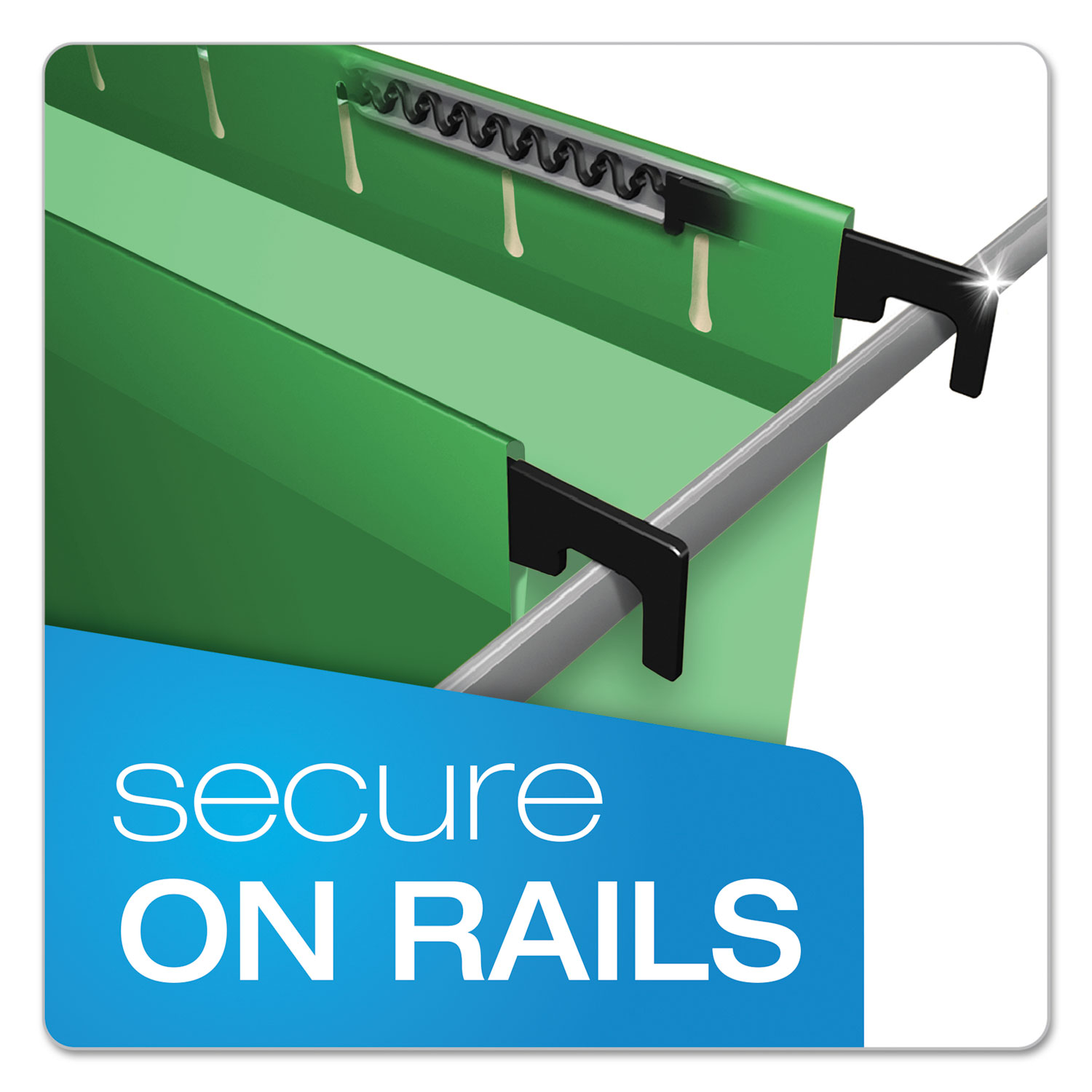 SureHook Hanging Folders, Letter Size, 1/5-Cut Tabs, Bright Green, 20 ...