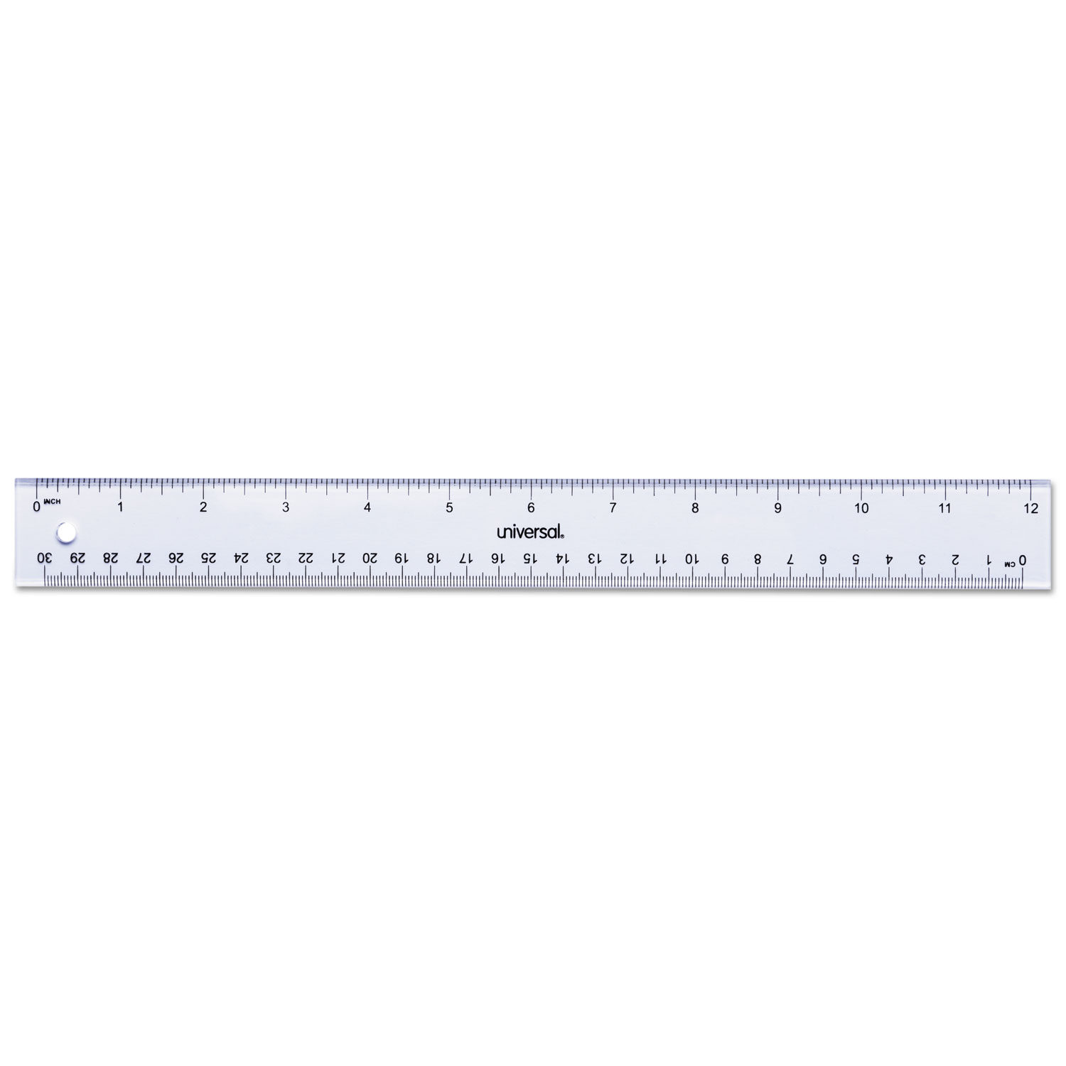 Clear Plastic Ruler by Universal® UNV59022 - OnTimeSupplies.com