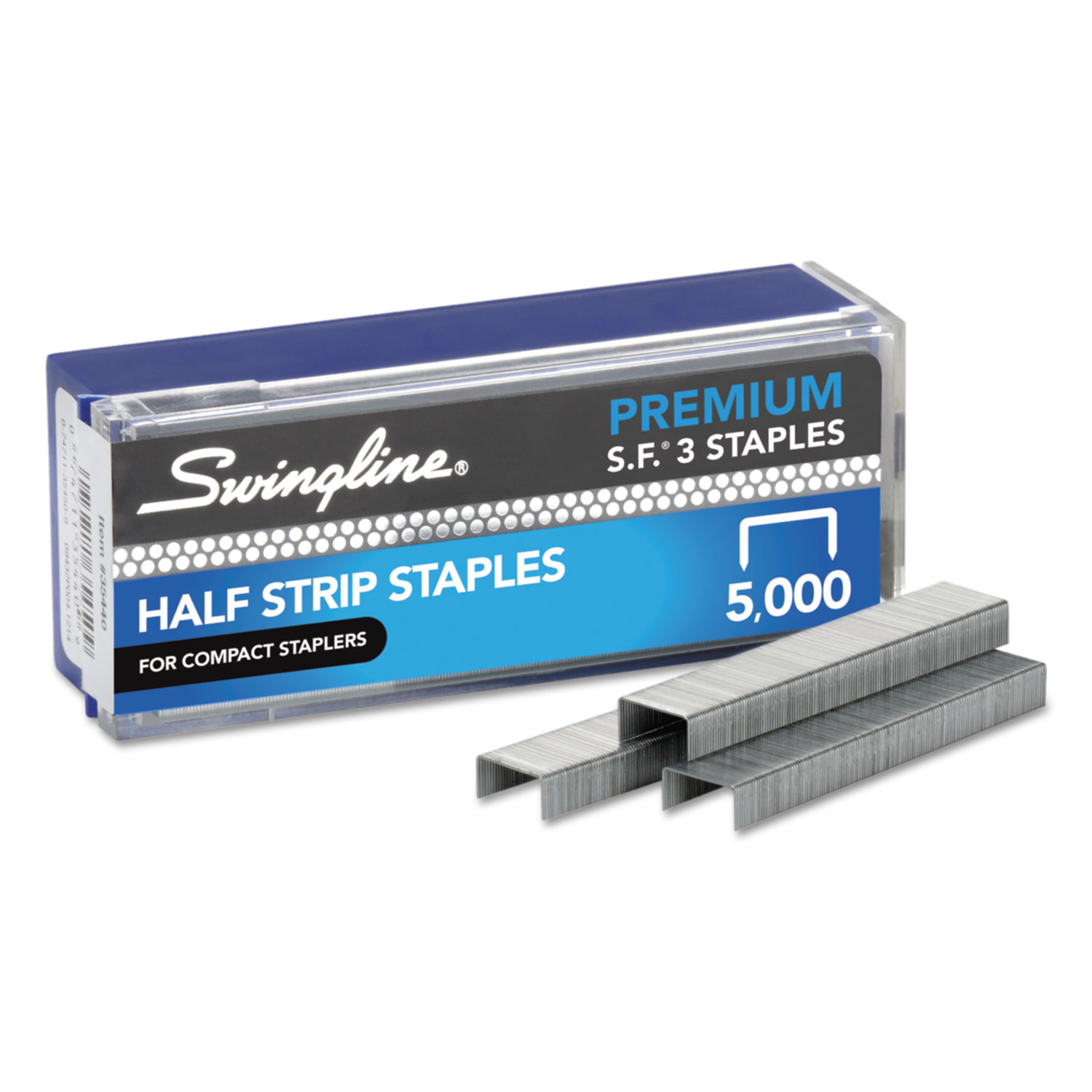 S.F. 3 Premium Staples, 0.25" Leg, 0.5" Crown, Steel, 5,000/Box - Reparto