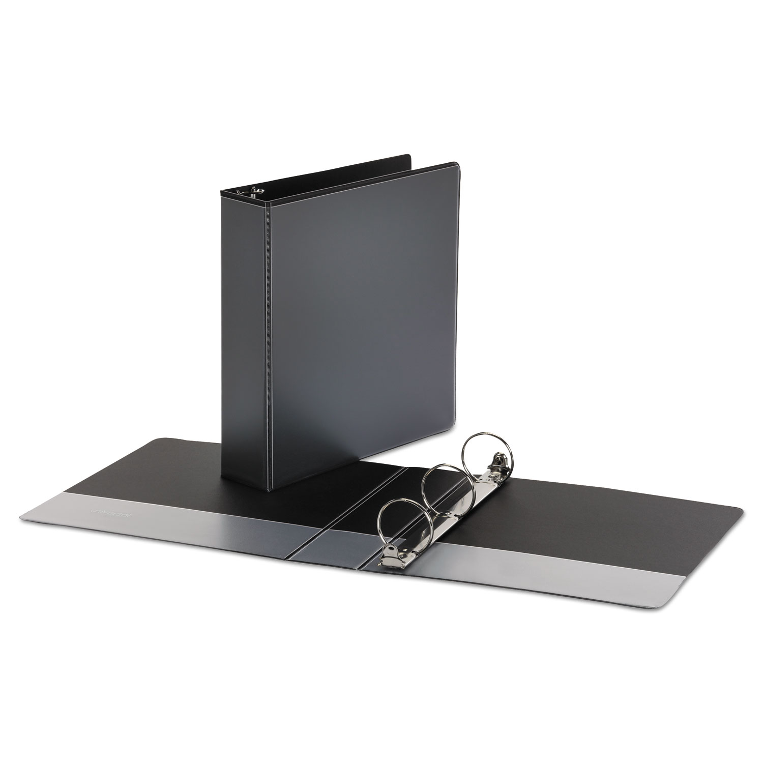 Economy Round Ring View Binder, 3 Rings, 2" Capacity, 11 x 8.5, Black ...