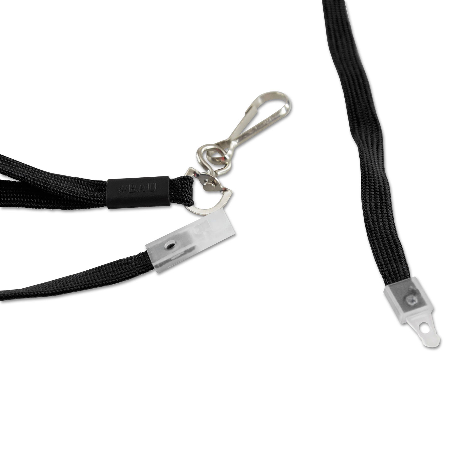 Safety Breakaway Lanyard, Metal Hook Fastener, 36" Long, Black - Reparto