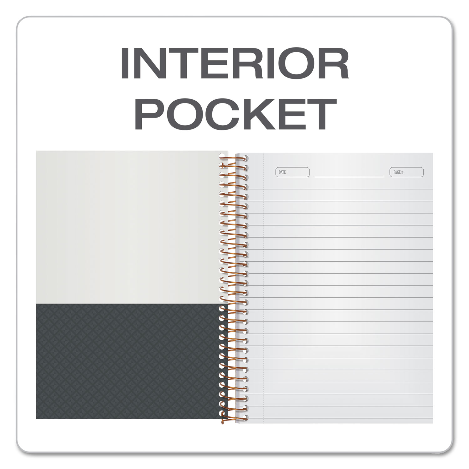 Gold Fibre Personal Notebooks, 1-Subject, Medium/College Rule, Designer ...