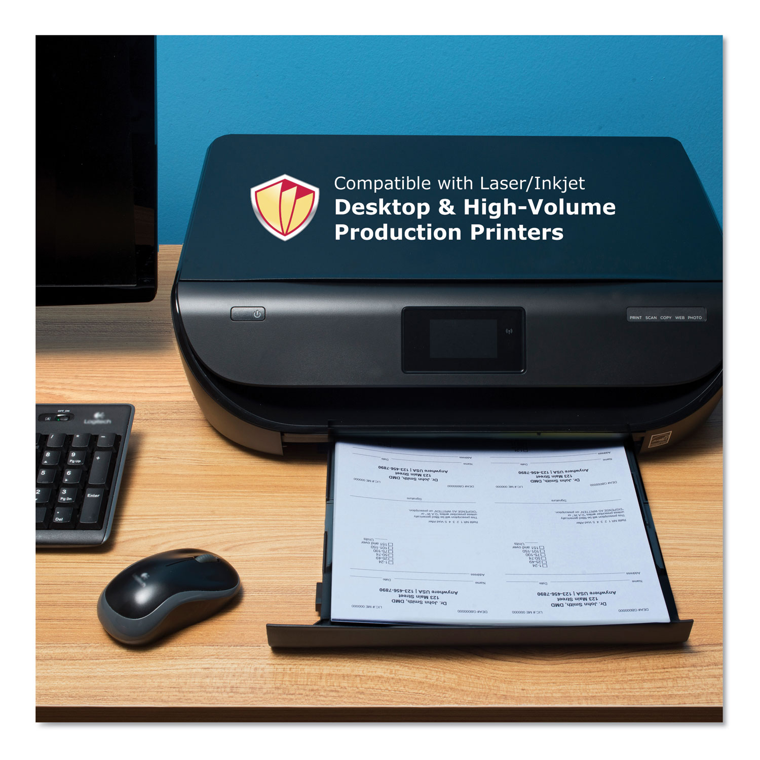 Medical Security Papers, 24 lb Bond Weight, 8.5 x 11, Blue, 500/Ream ...