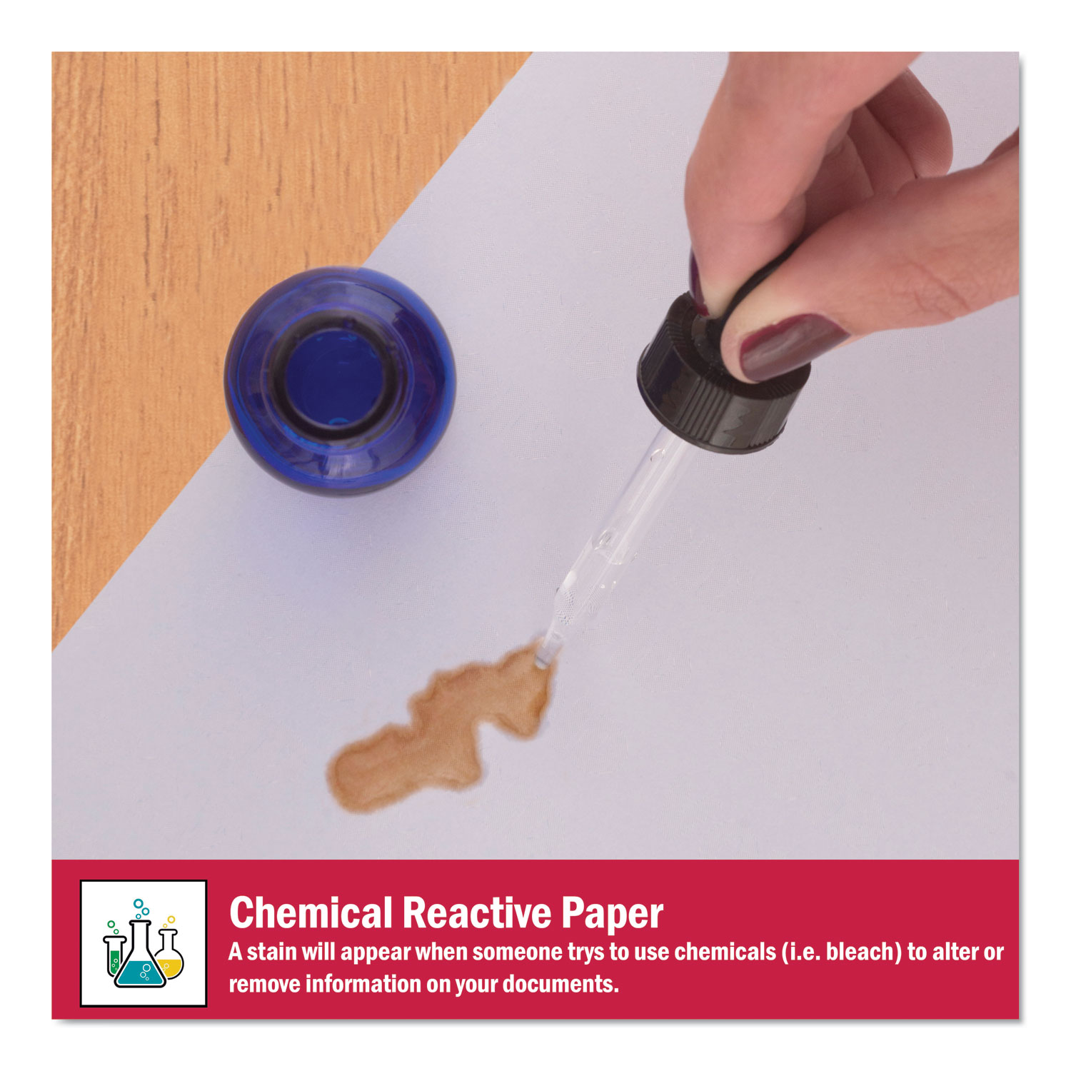 Medical Security Papers, 24 lb Bond-Weight, 8.5 x 11, Blue, 500/Ream ...