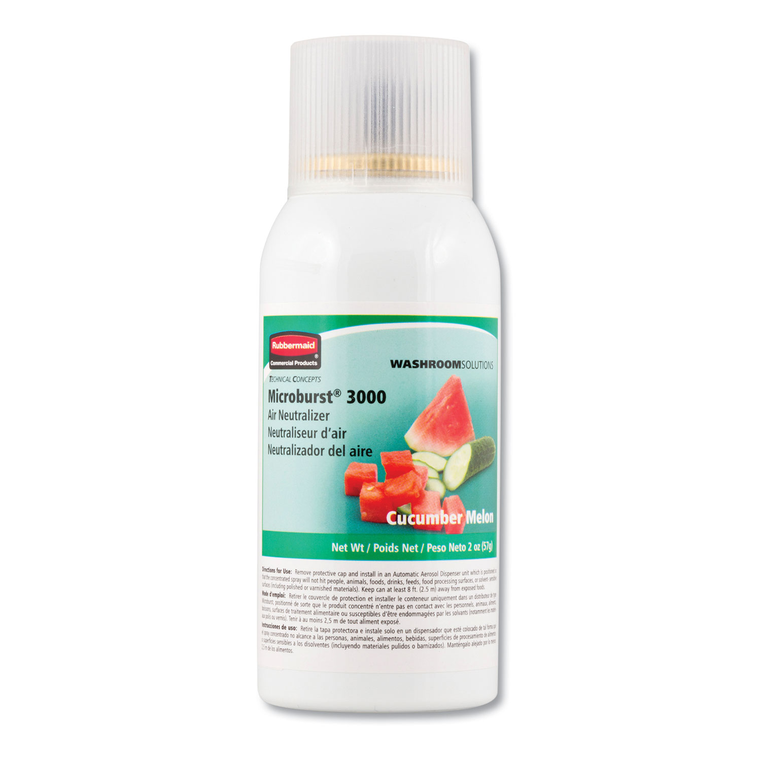 Microburst 3000 Aerosol Air Freshener Refill, Cucumber Melon, 2 oz, 12 ...