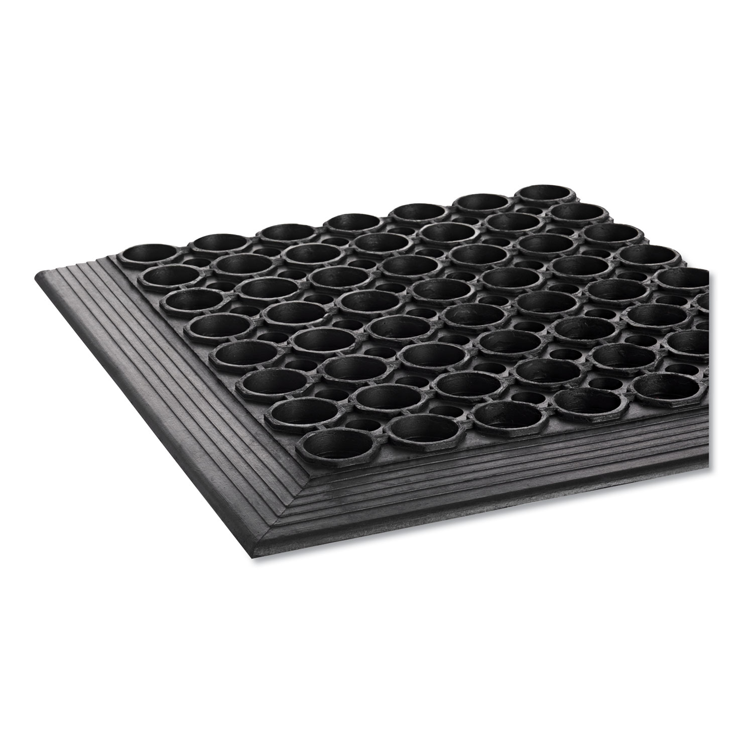 Crown Safewalk-Light Drainage Safety Mat, Rubber, 36 x 60, Black ...