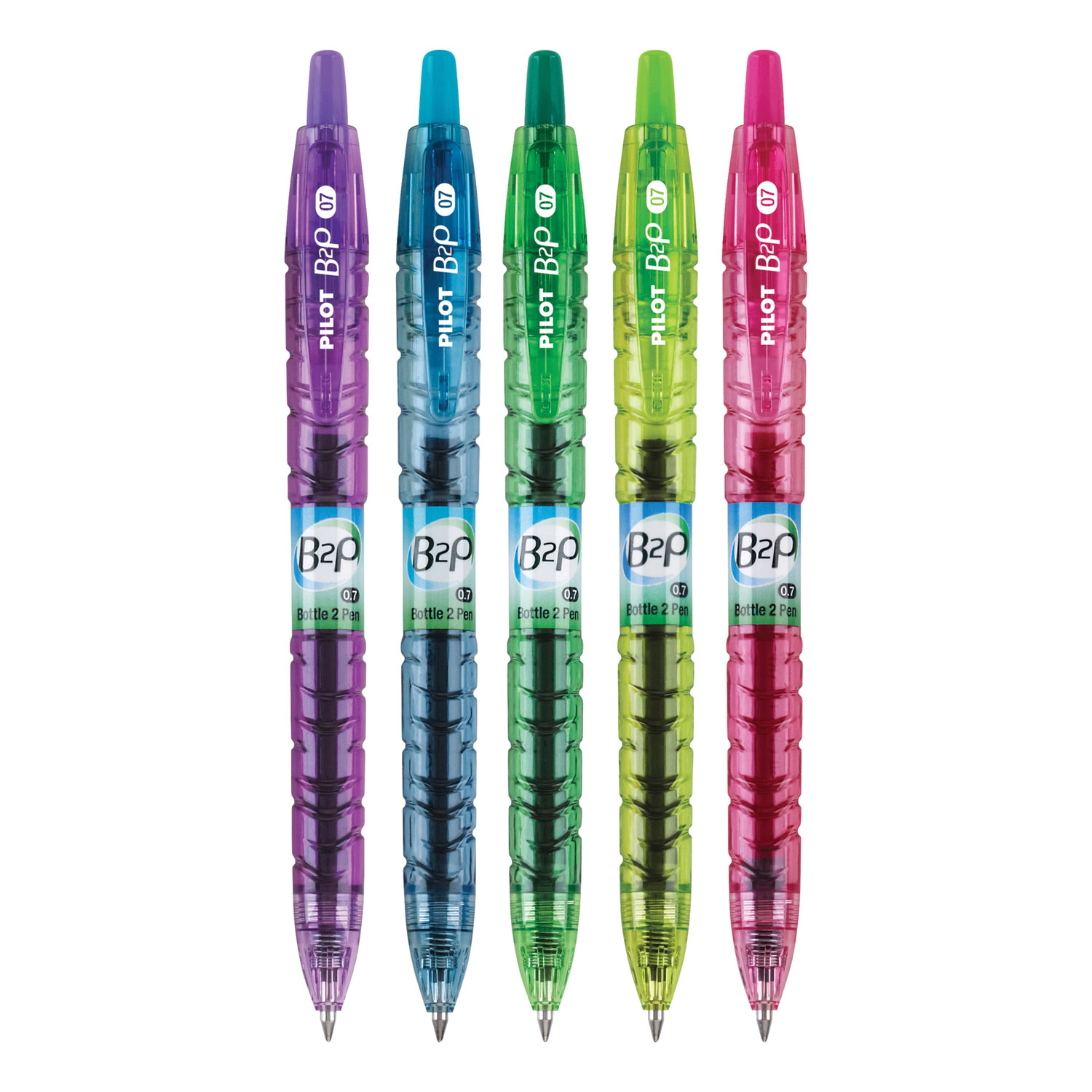 PIL36621 Pilot B2P Bottle-2-Pen Colors Recycled Retractable - Zuma