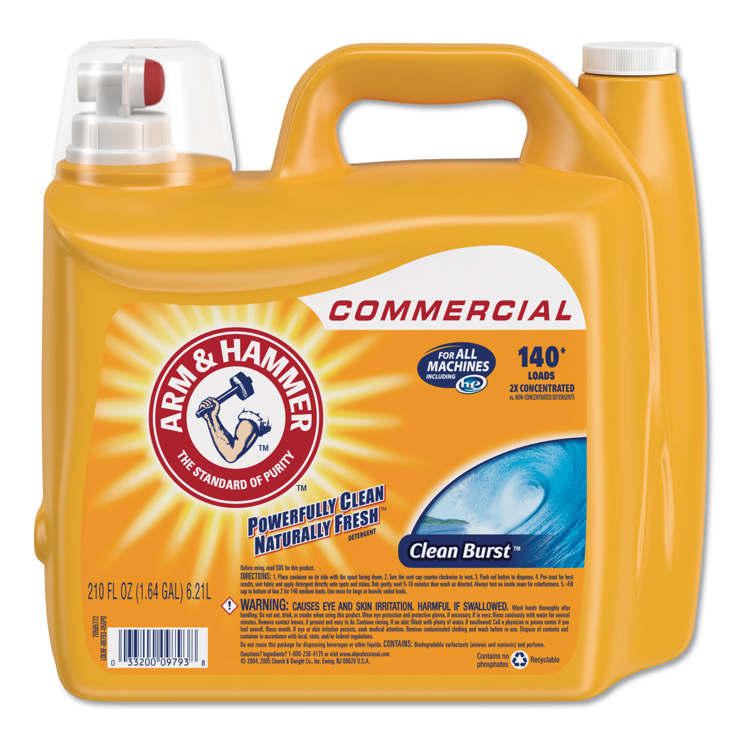 Dual HE Clean-Burst Liquid Laundry Detergent, 210oz Bottle - Cartridge ...