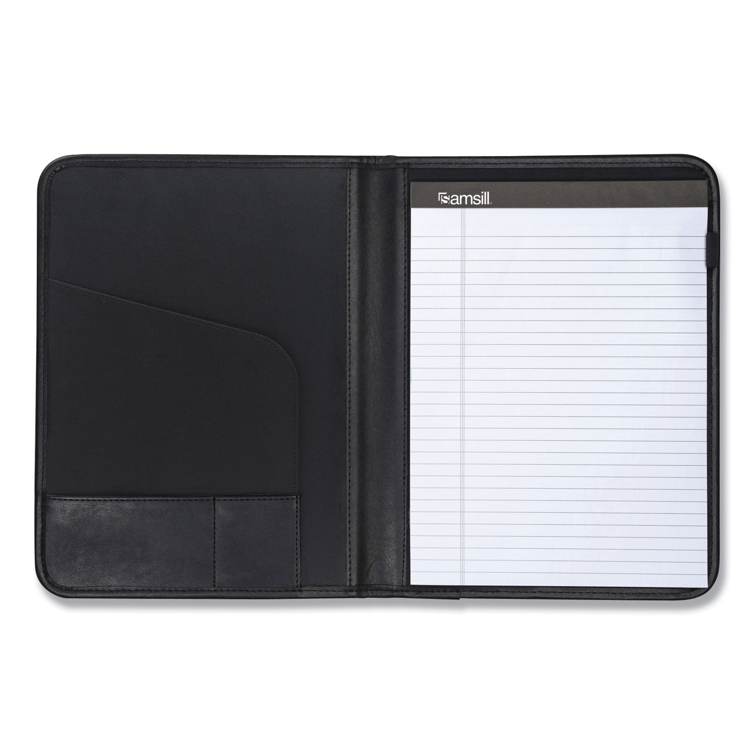 Professional Padfolio, Storage Pockets/Card Slots, Writing Pad, Black ...