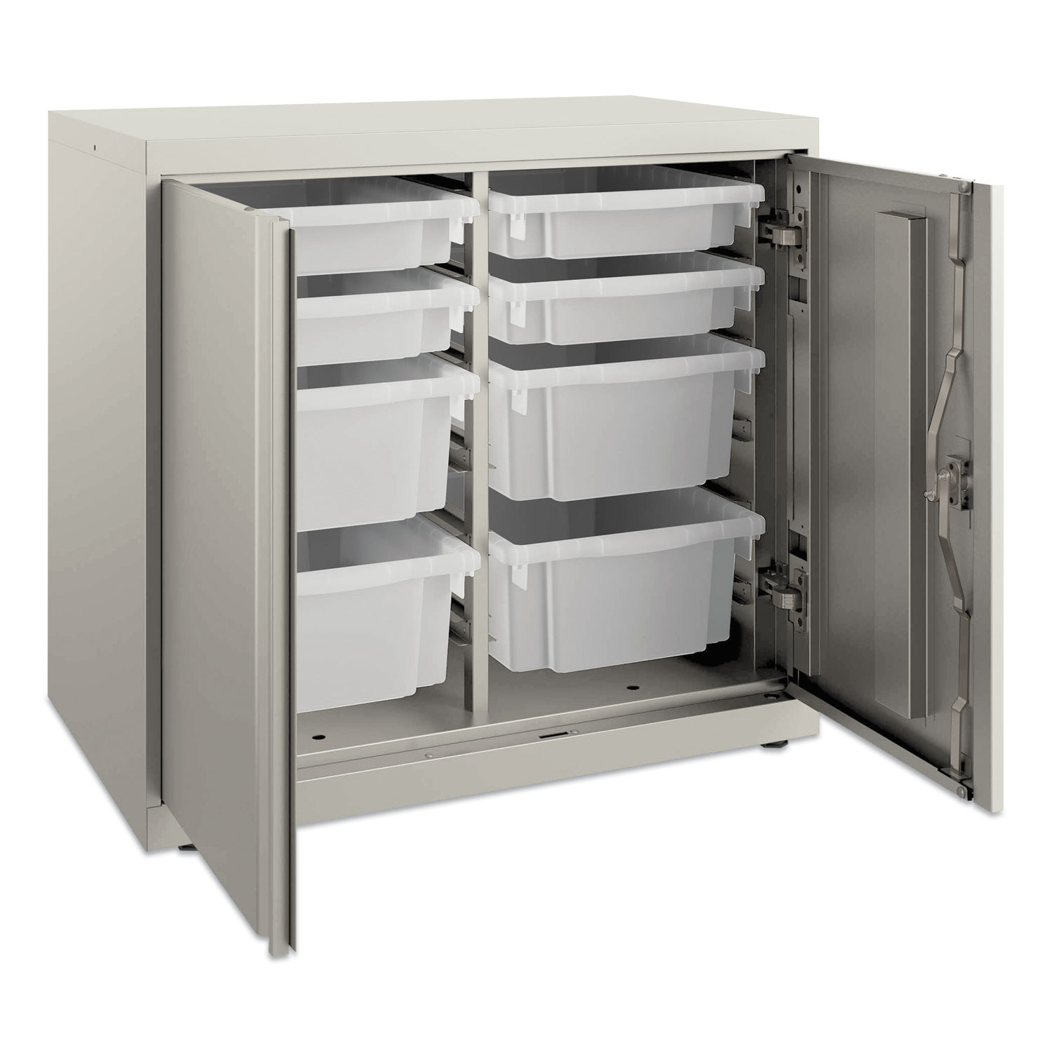 Flagship Storage Cabinet with 4 Small and 4 Medium Bins, 30w x 18d x ...