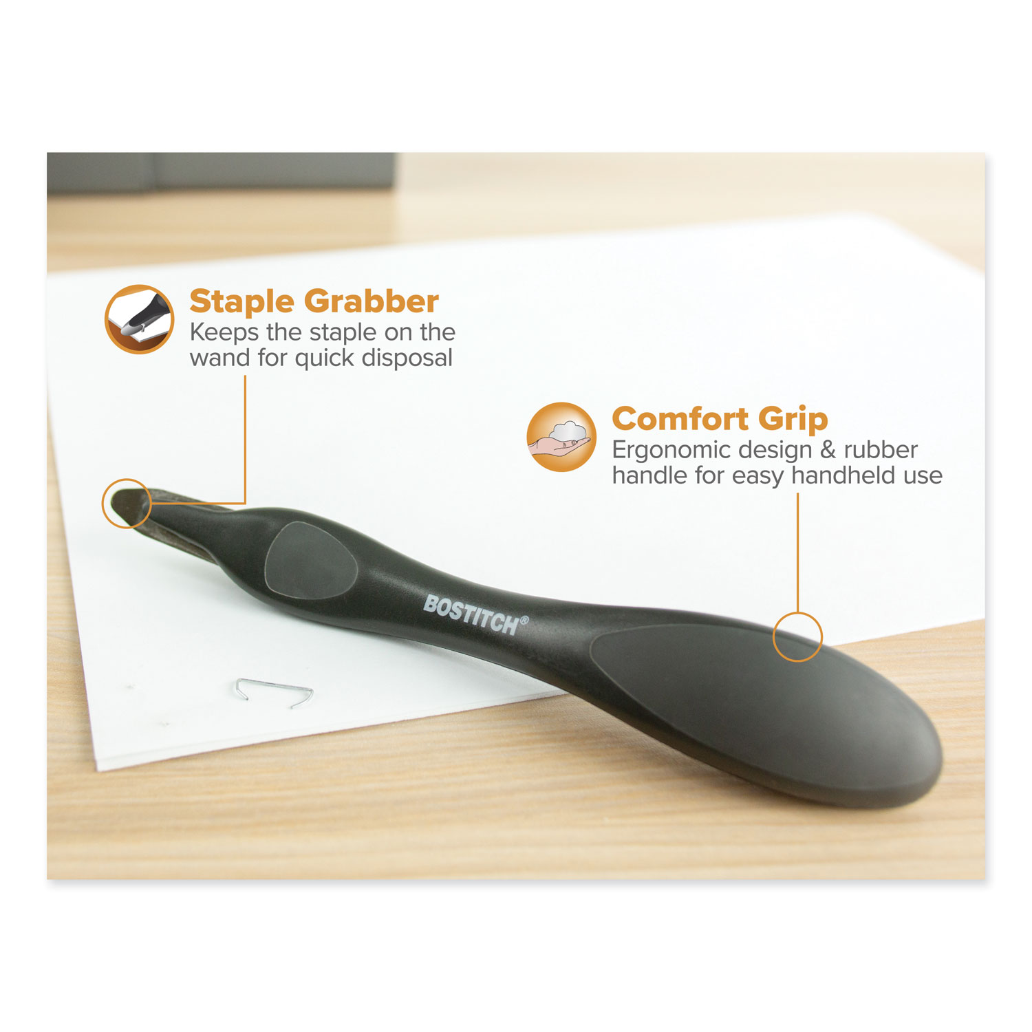 Professional Magnetic Push-Style Staple Remover, Black - Pointer Office ...
