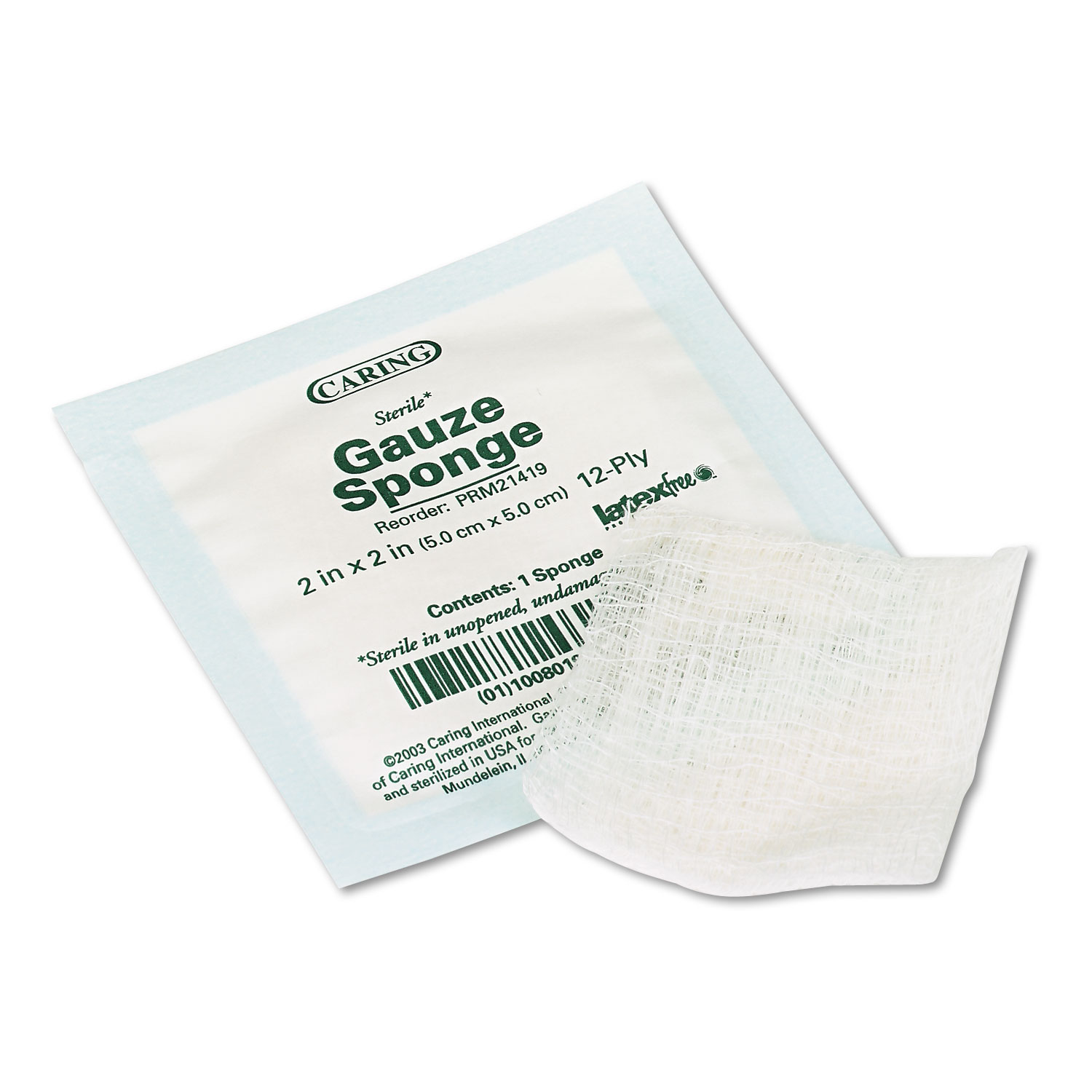 MIIPRM21419 Medline Caring Woven Gauze Sponges - Zuma