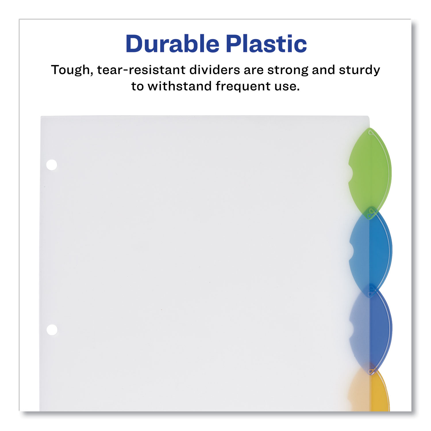 Insertable Style Edge Tab Plastic Dividers, 5-Tab, 11 x 8.5 ...