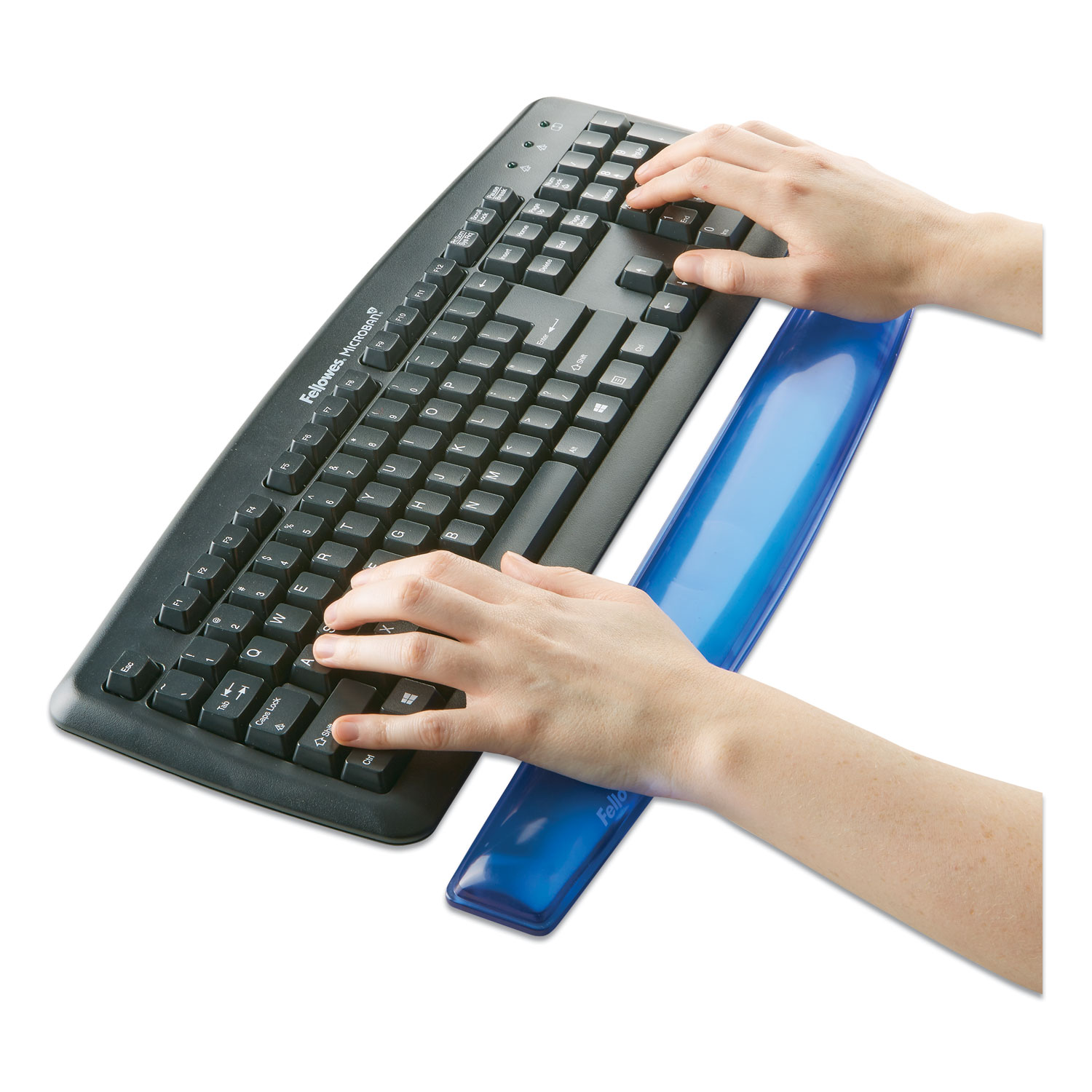 Gel Crystals Keyboard Wrist Rest, 18.5 x 2.25, Blue - TonerQuest