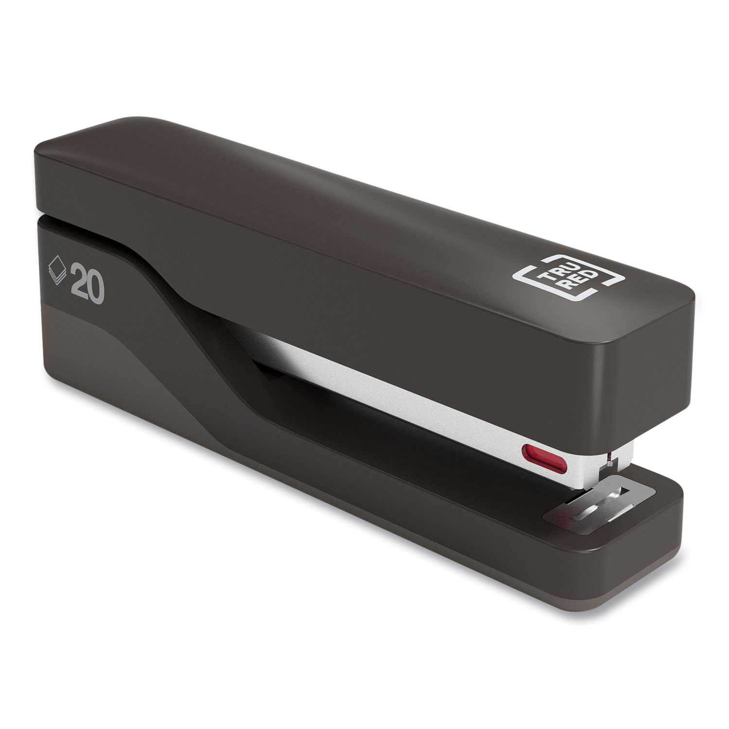 Desktop Plastic Half Strip Stapler, 20-Sheet Capacity, Black - Zerbee