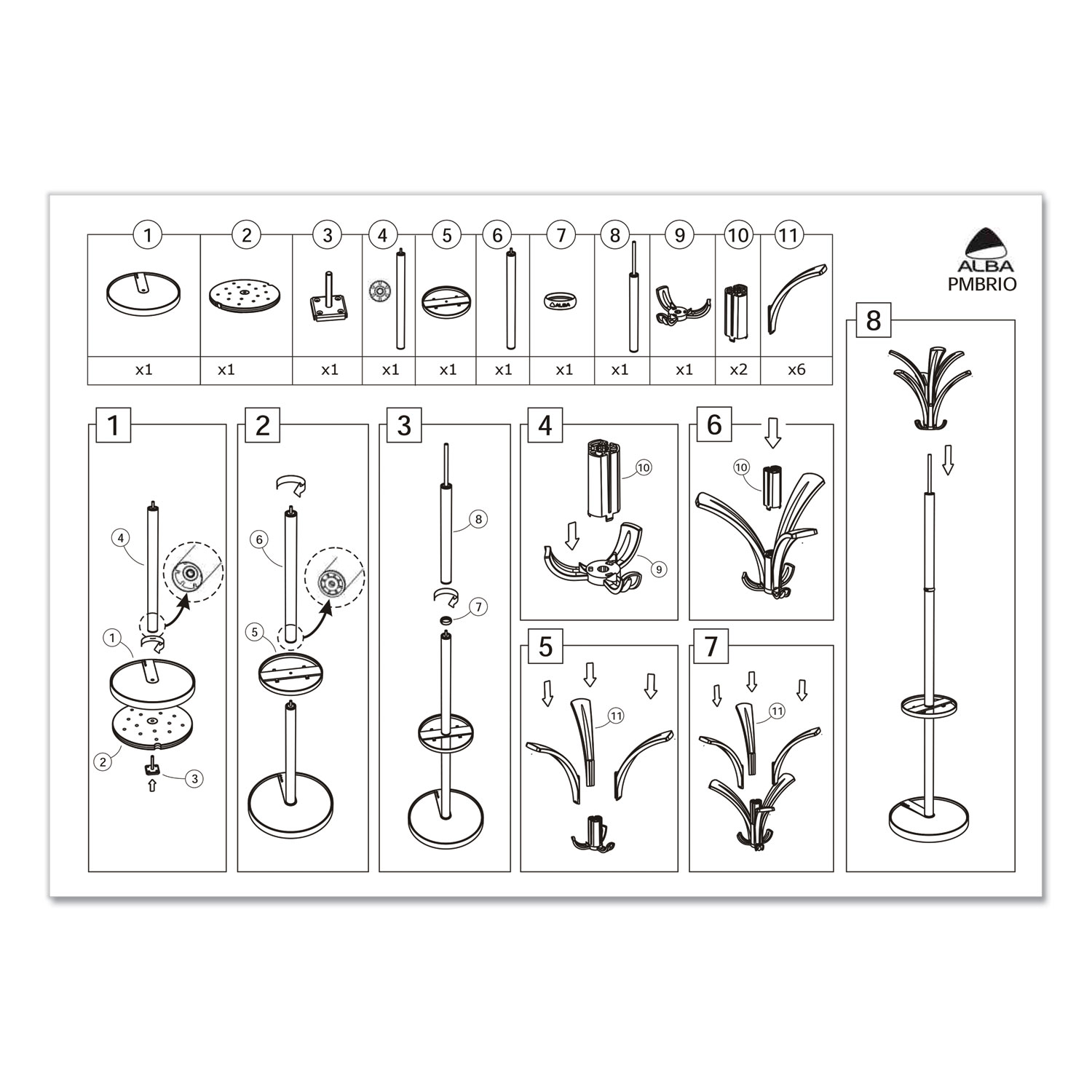 ABA PMBRION Alba Brio Coat Stand ABAPMBRION