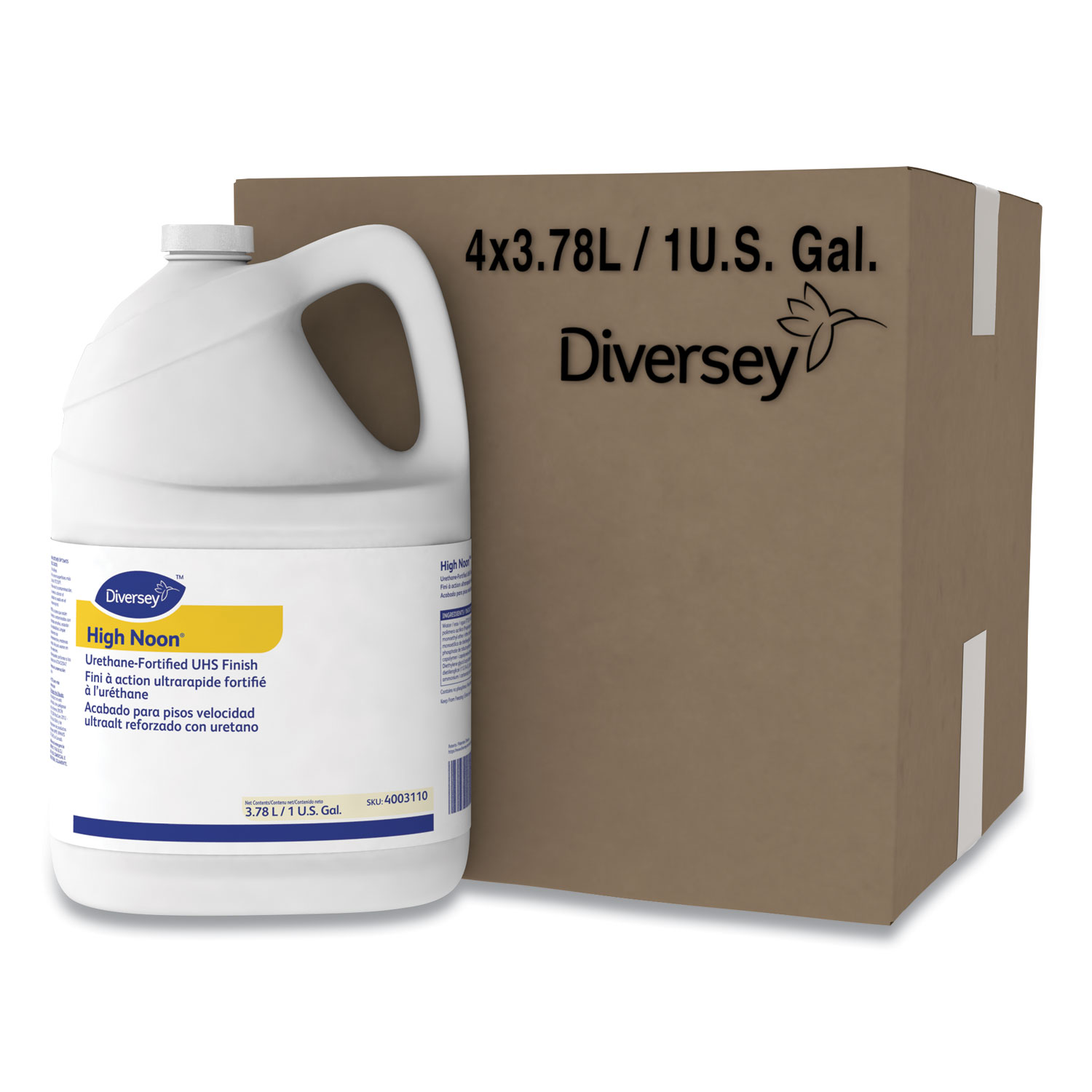 Diversey™ High Noon Urethane-Fortified UHS Floor Finish, Liquid, 1 gal ...