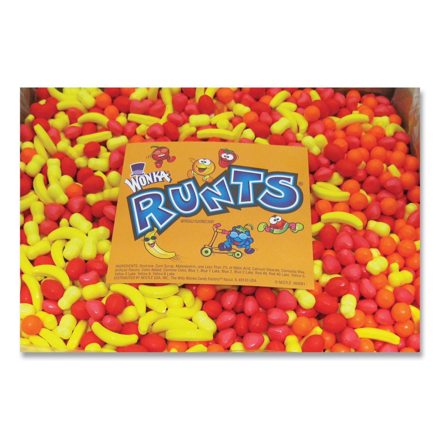 Wonka Runts Fruit Candy, Five Flavors, 30 lb. Bulk - Best Office Group