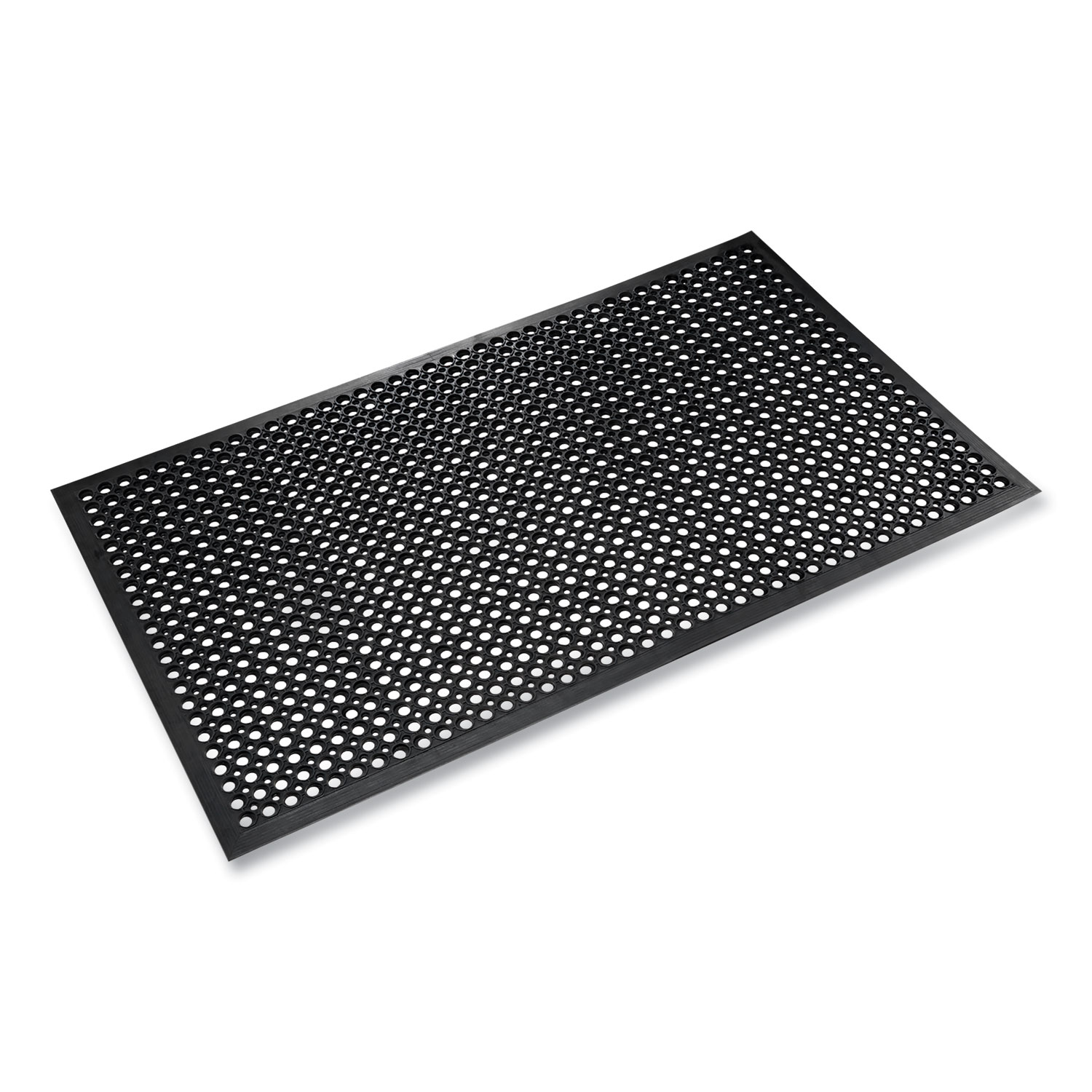 Crown Safewalk-Light Drainage Safety Mat, Rubber, 36 x 60, Black ...