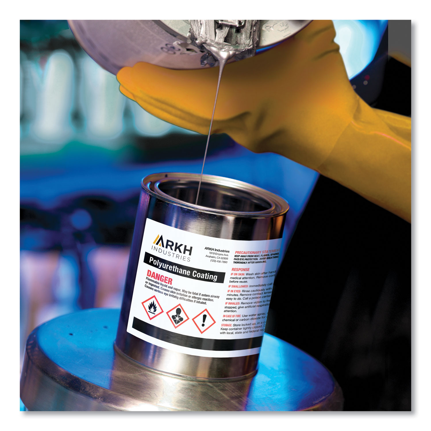 UltraDuty GHS Chemical Waterproof and UV Resistant Labels, 4.75 x 7.75 ...