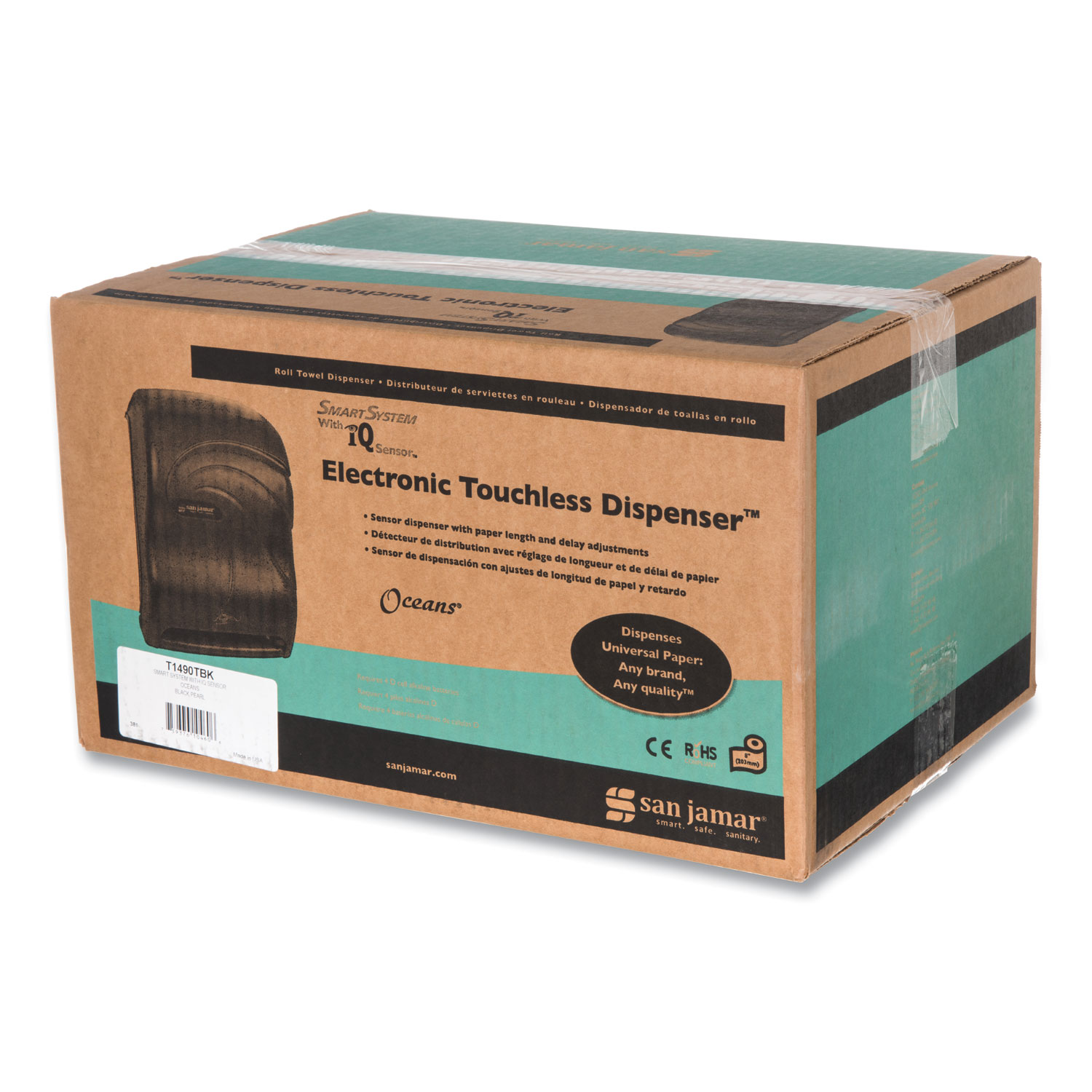 San Jamar® Smart System with iQ Sensor Towel Dispenser, 11.75 x 9.25 x ...