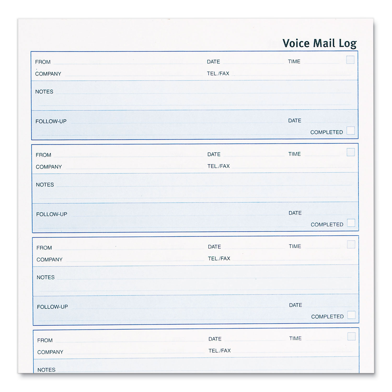 RED51114 Rediform® Voice Mail Wirebound Log Books - Zuma