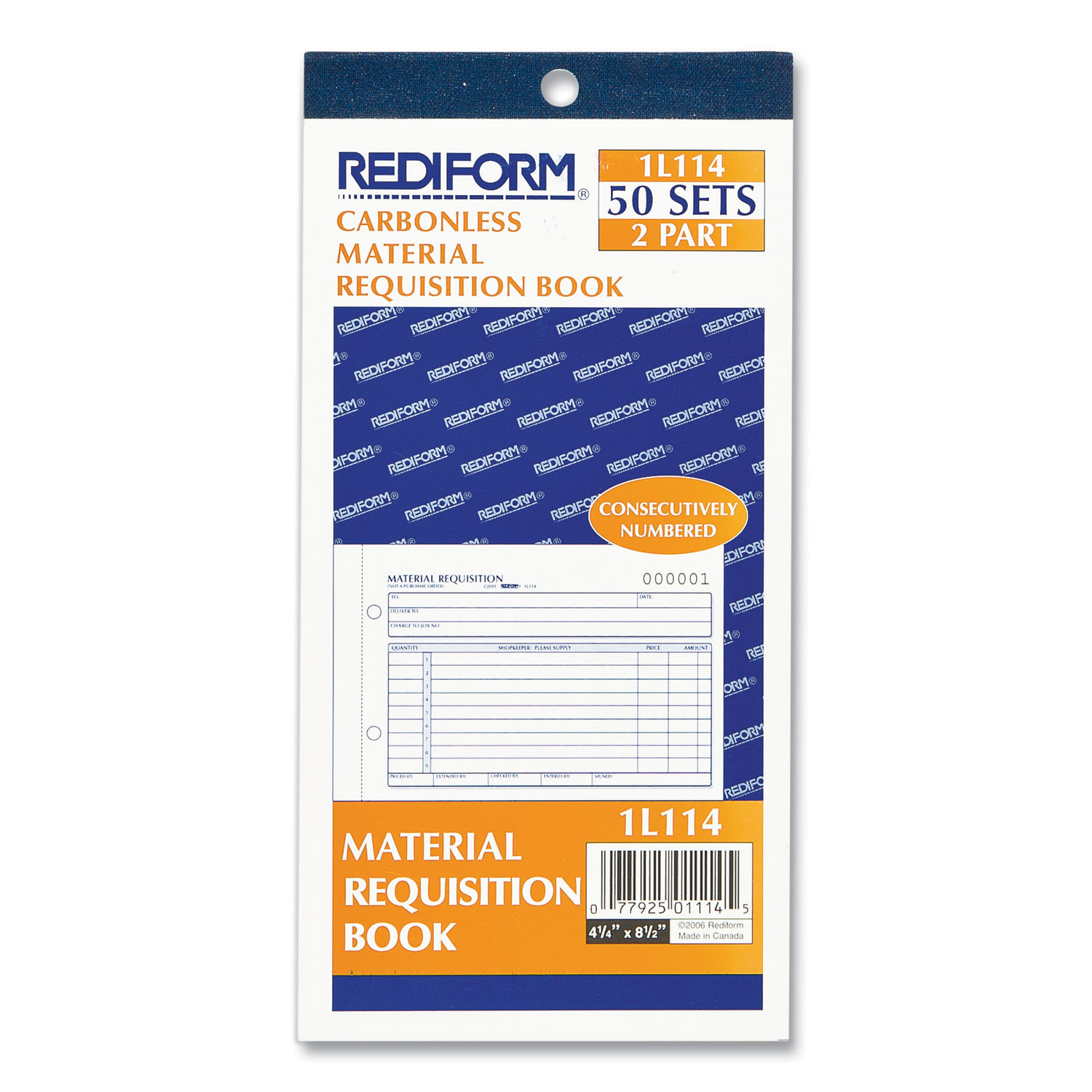 Rediform® Material Requisition Book, Two-Part Carbonless, 7.88 x 4.25 ...