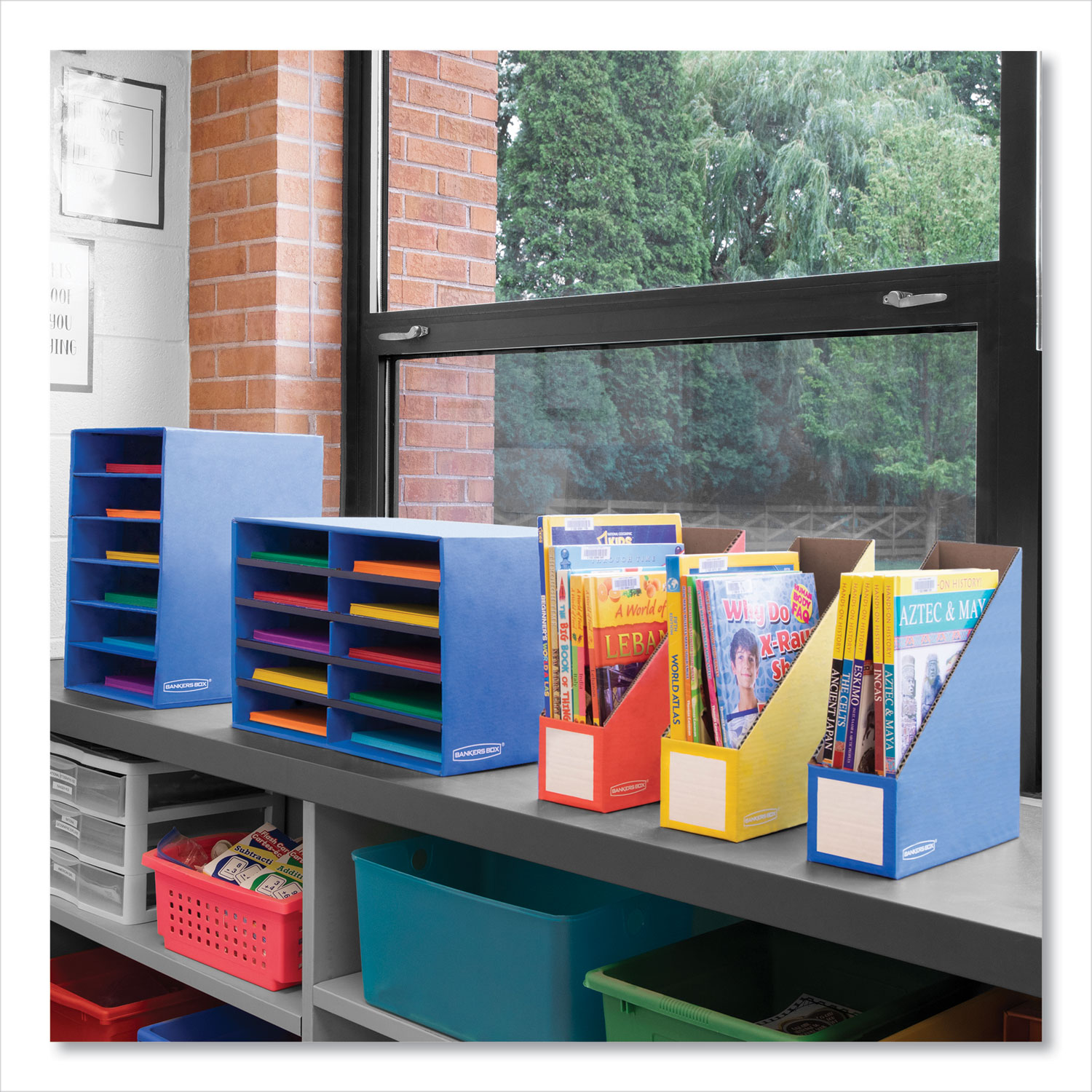 Extra-Wide Cardboard Magazine File, 4.25 x 11.38 x 12.88, Assorted, 6 ...