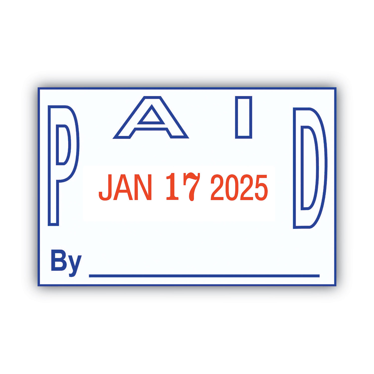 Model S 360 Two-Color Message Dater, 1.75 x 1, "Paid," Self-Inking ...