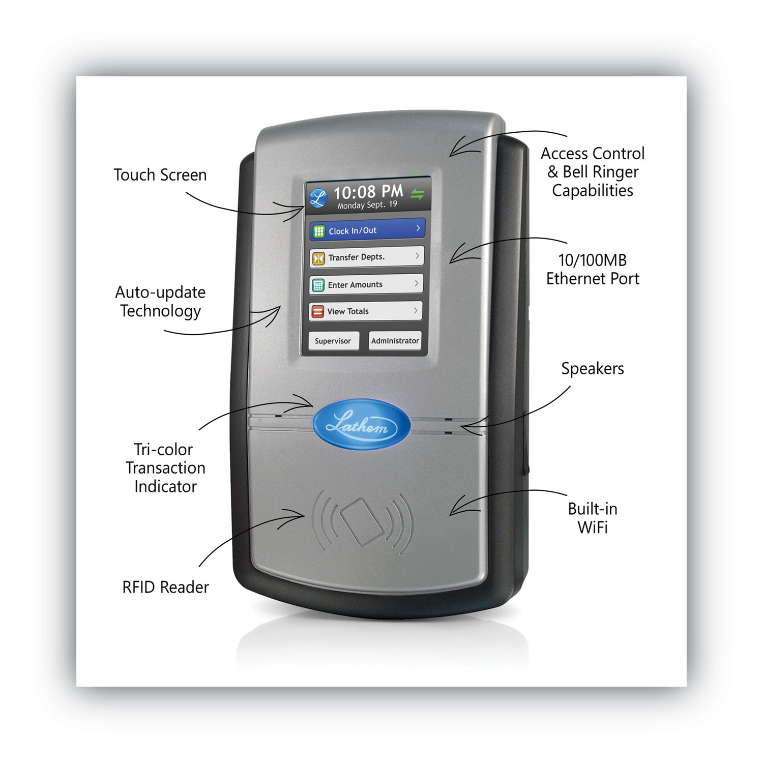 LTHPC700WEB Lathem® Time Model PC700 Web Enabled Time Clock - Zuma