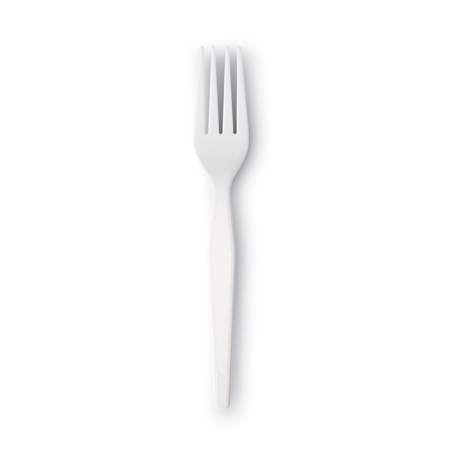 Plastic Cutlery, Heavyweight Fork, White, 1,000/Carton - TEK Distributors