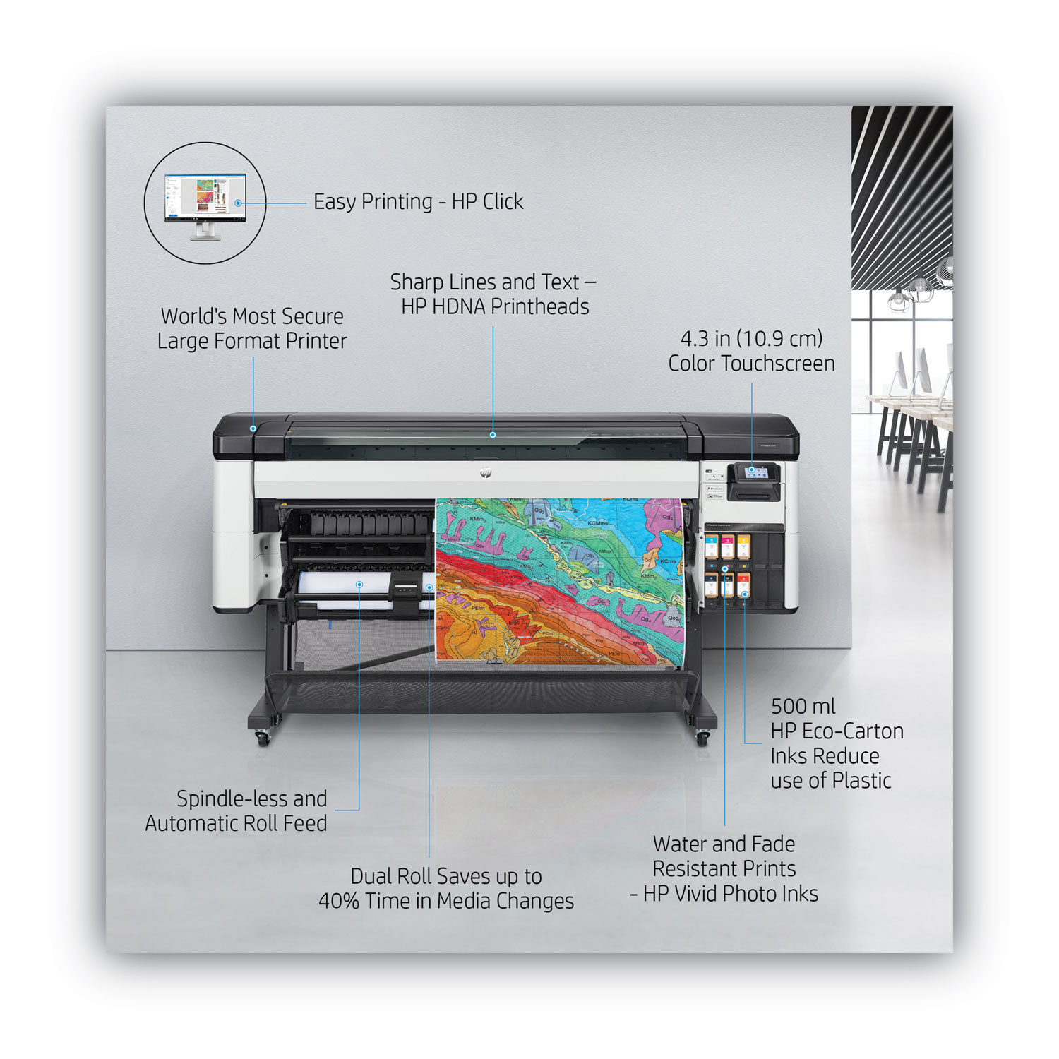 HP DesignJet Z6 Pro 64" Wireless Wide Format Inkjet Printer ; | Coastal ...