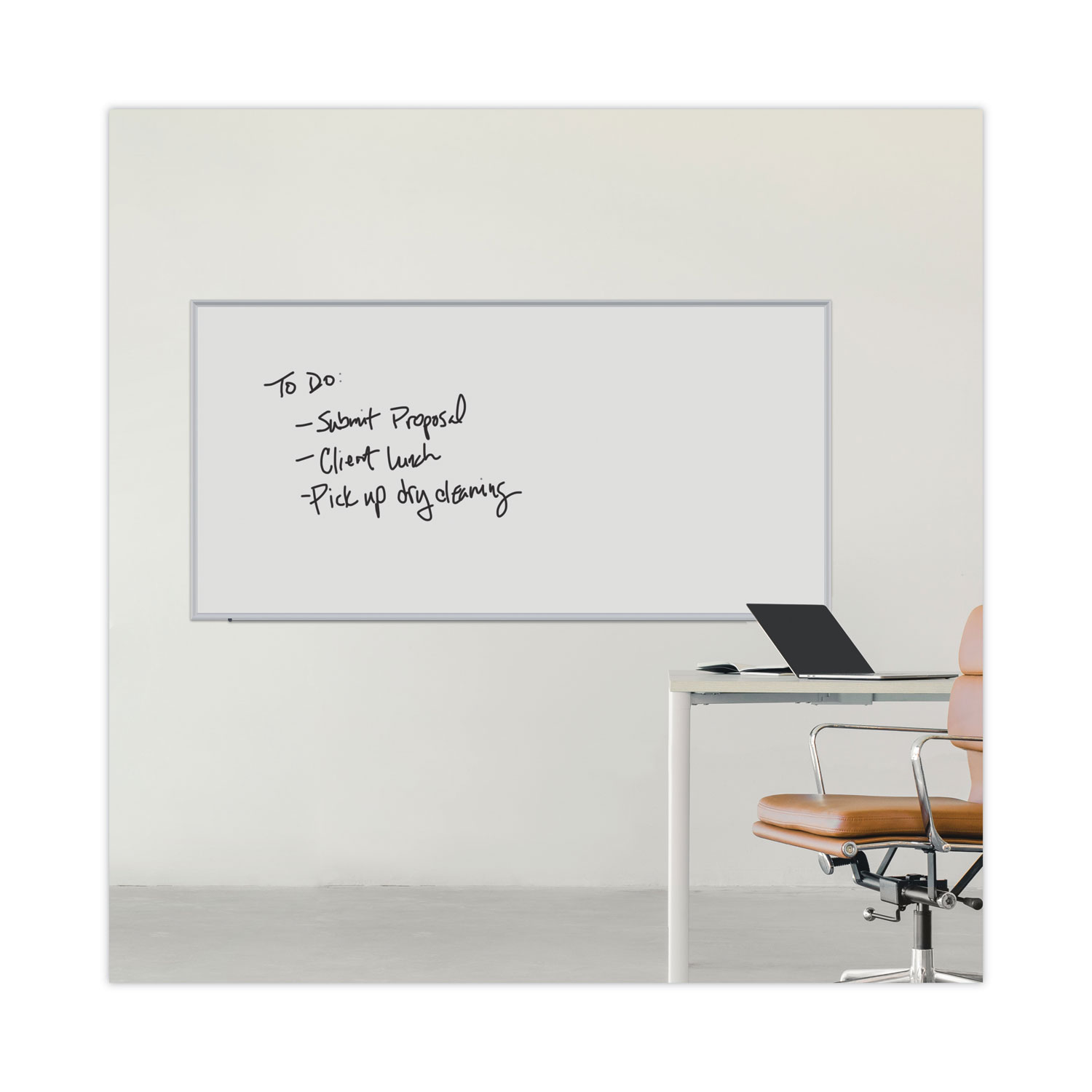 Deluxe Melamine Dry Erase Board, 96" x 48", White Surface, Anodized ...