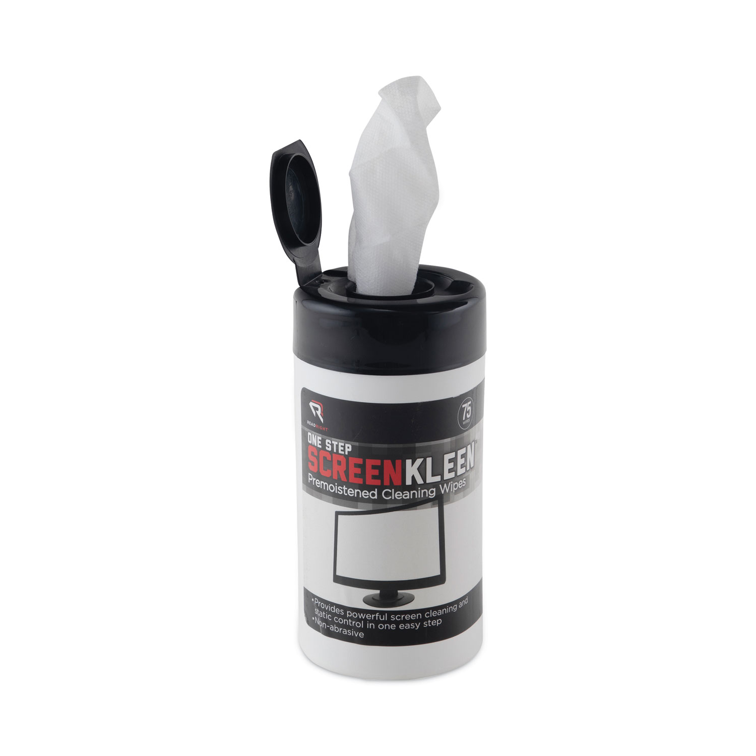 Read Right® OneStep CRT ScreenKleen Cleaner Wet Wipes, Cloth, 5.25 x 5. ...