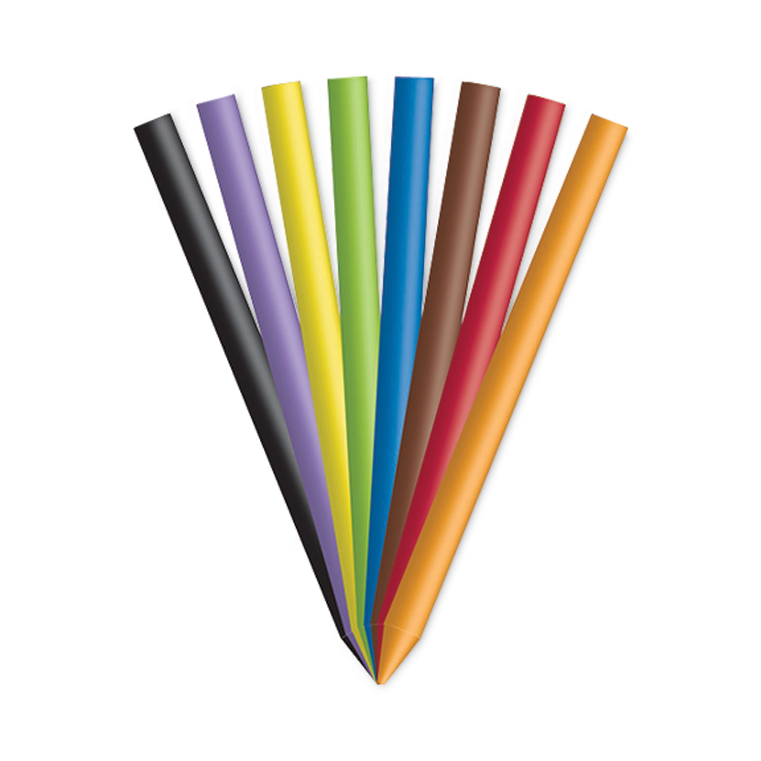 Kids Coloring Crayons, 8 Assorted Colors, 8/Pack - OFFICE PROS