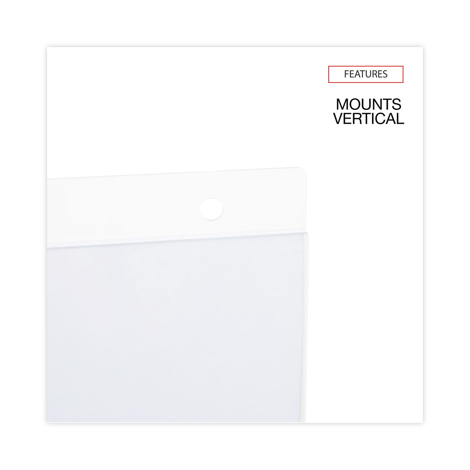 Wall Mount Sign Holder, 8.5 x 11, Vertical, Clear - Reparto