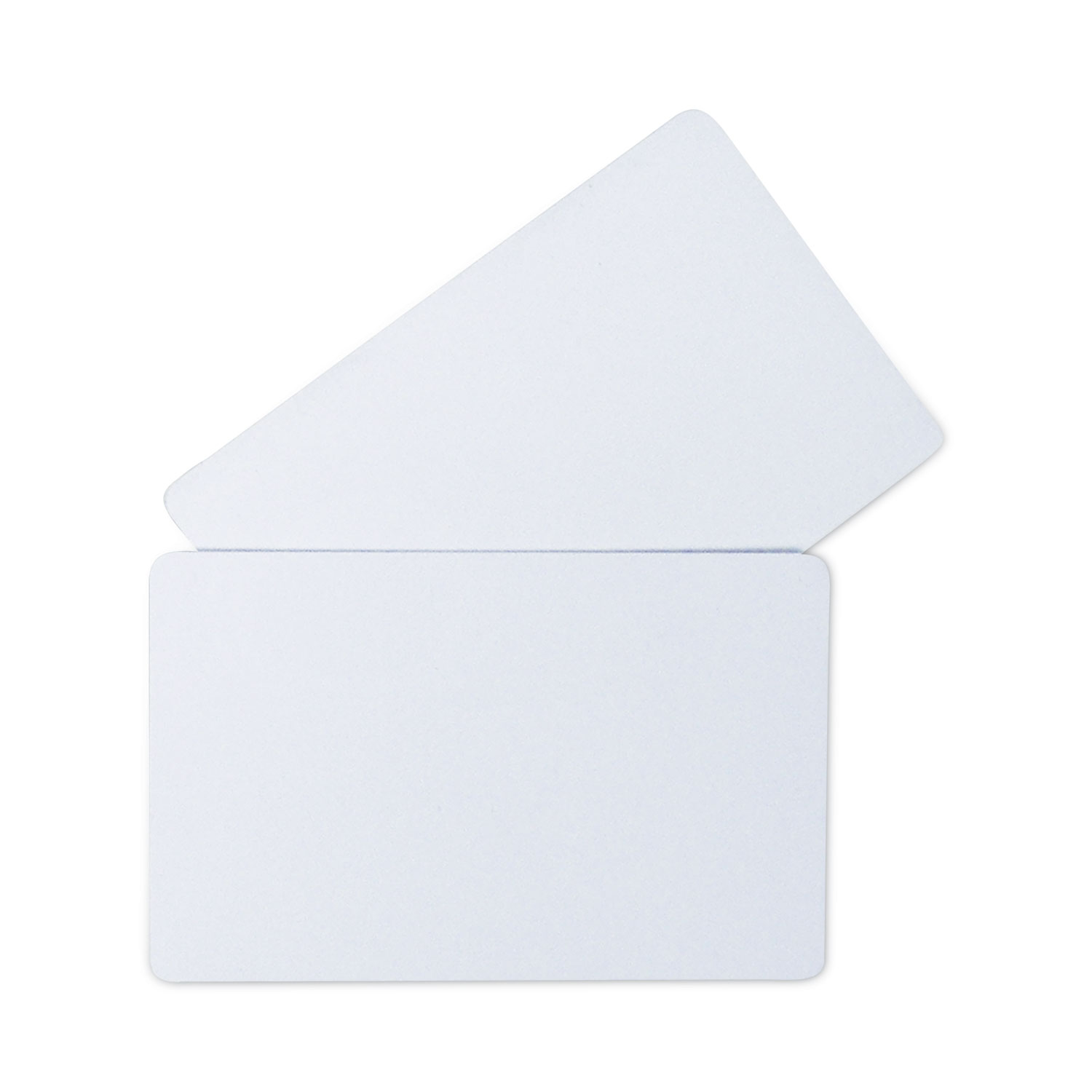 PVC ID Badge Card, 3.38 x 2.13, White, 100/Pack - OFFICE PROS