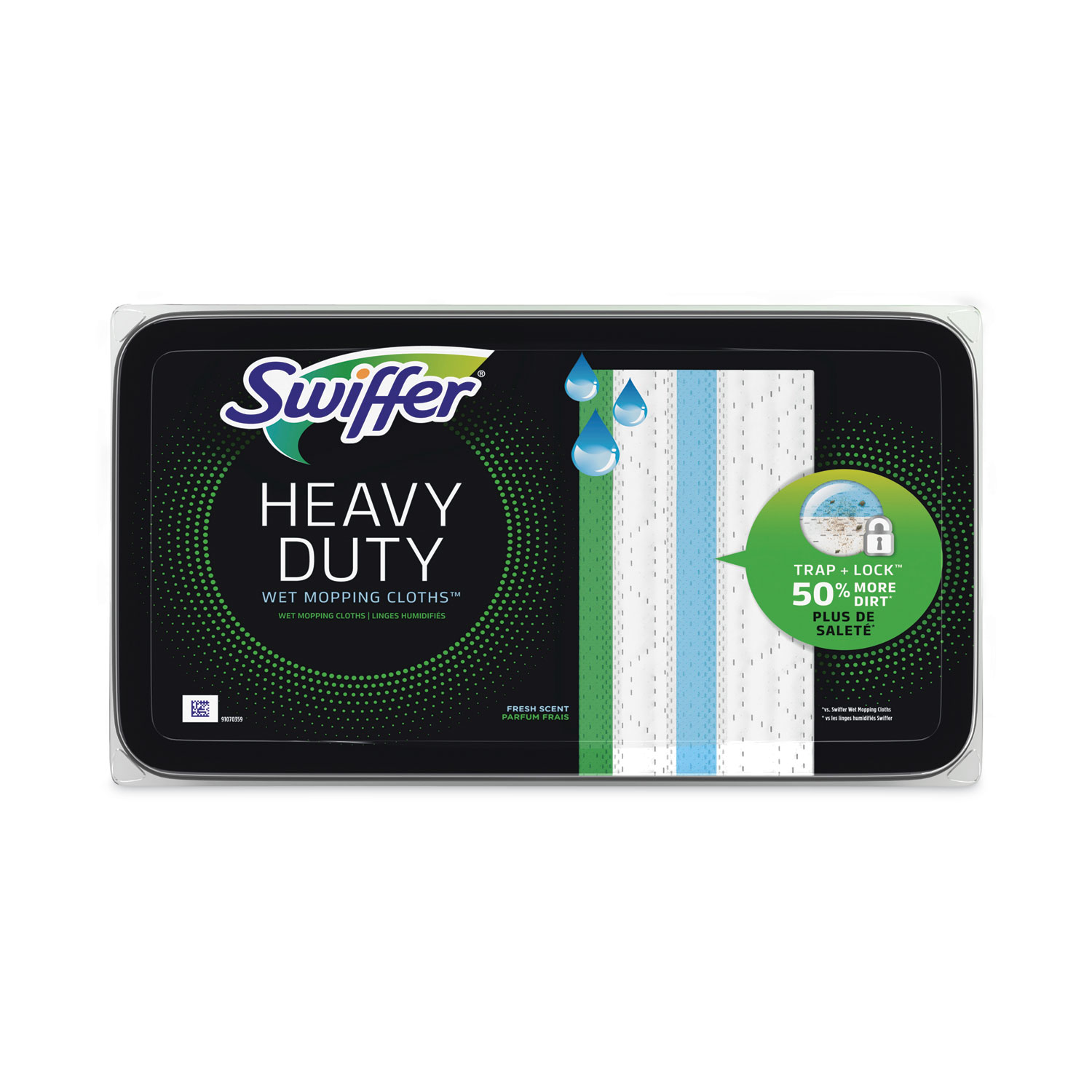 Swiffer® Heavy-Duty Wet Refill Cloths, 10 x 8, Open Window Fresh, 20 ...