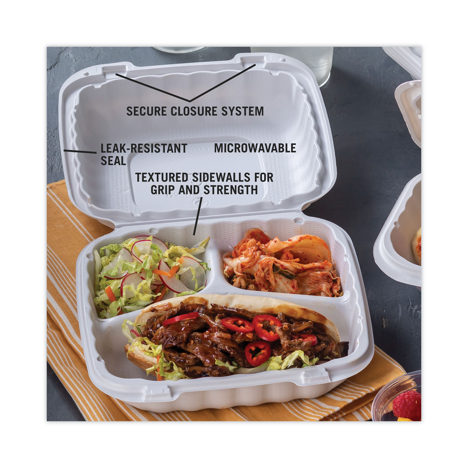 Pactiv Evergreen EarthChoice SmartLock Microwavable MFPP Hinged Lid ...