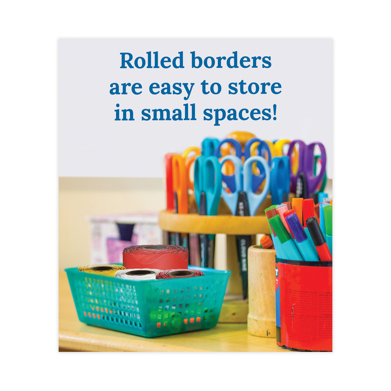Rolled Borders, Scalloped Border, Back to School, 2.25" x 65 ft, Red ...