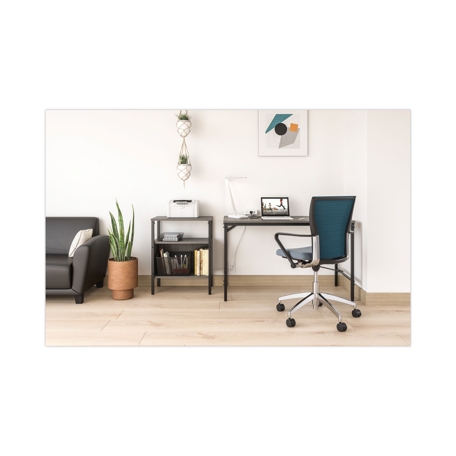 Simple Work Desk, 45.5" x 23.5" x 29.5", Gray - Best Office Group