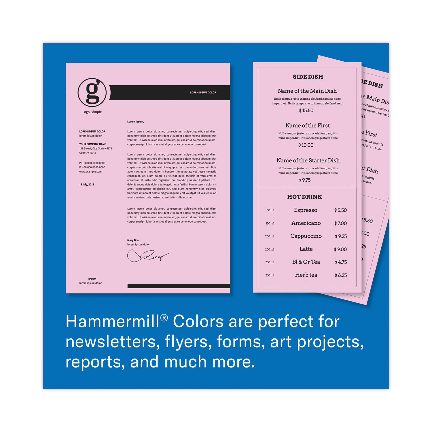 Hammermill® Colors Print Paper, 20 lb Bond Weight, 8.5 x 11, Lilac, 500 ...