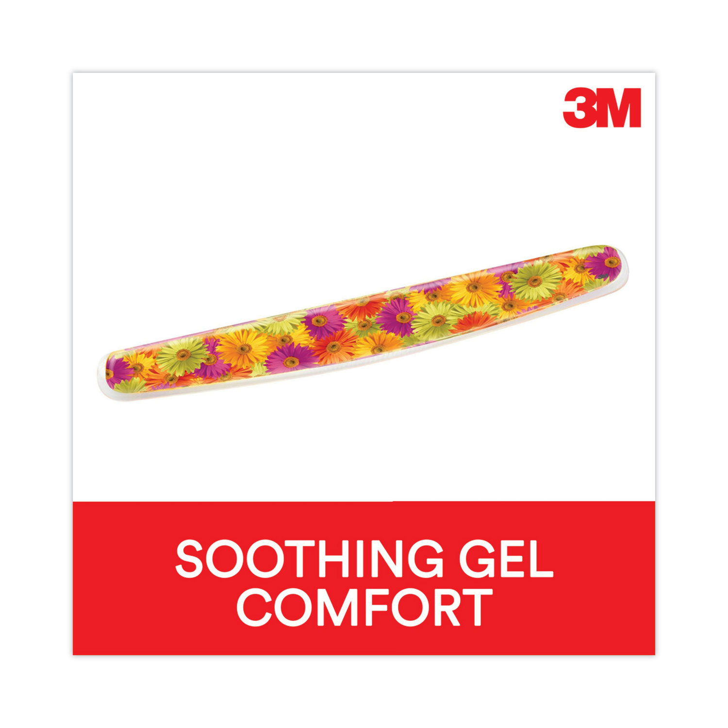 Fun Design Clear Gel Keyboard Wrist Rest, 18 x 2.75, Daisy Design ...
