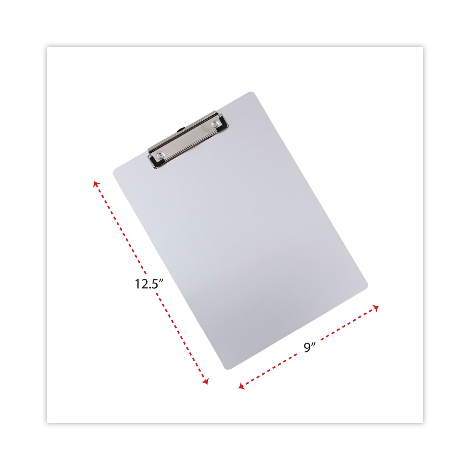 Universal® Aluminum Clipboard with Low Profile Clip, 0.5" Clip Capacity ...