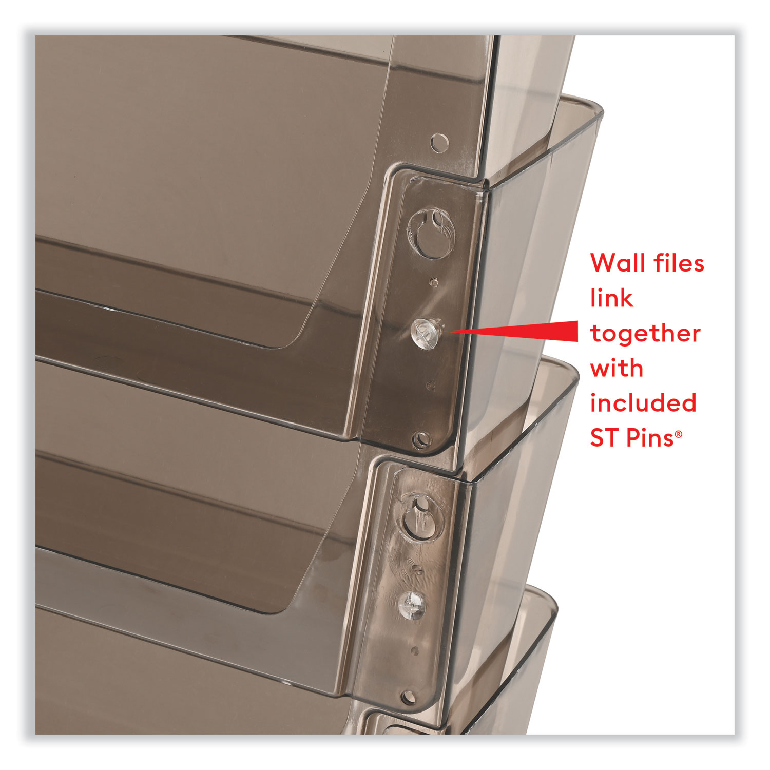 DocuPocket Stackable Four-Pocket Wall File, 4 Sections, Letter Size, 13 ...