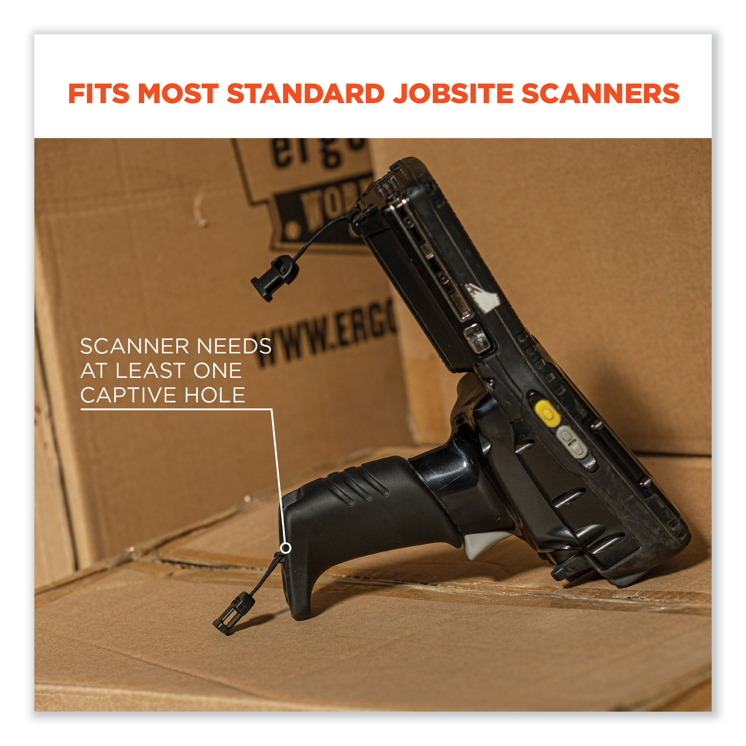 ergodyne® Squids 3132 Barcode Scanner Lanyard Harness, XL: 23" Arm ...