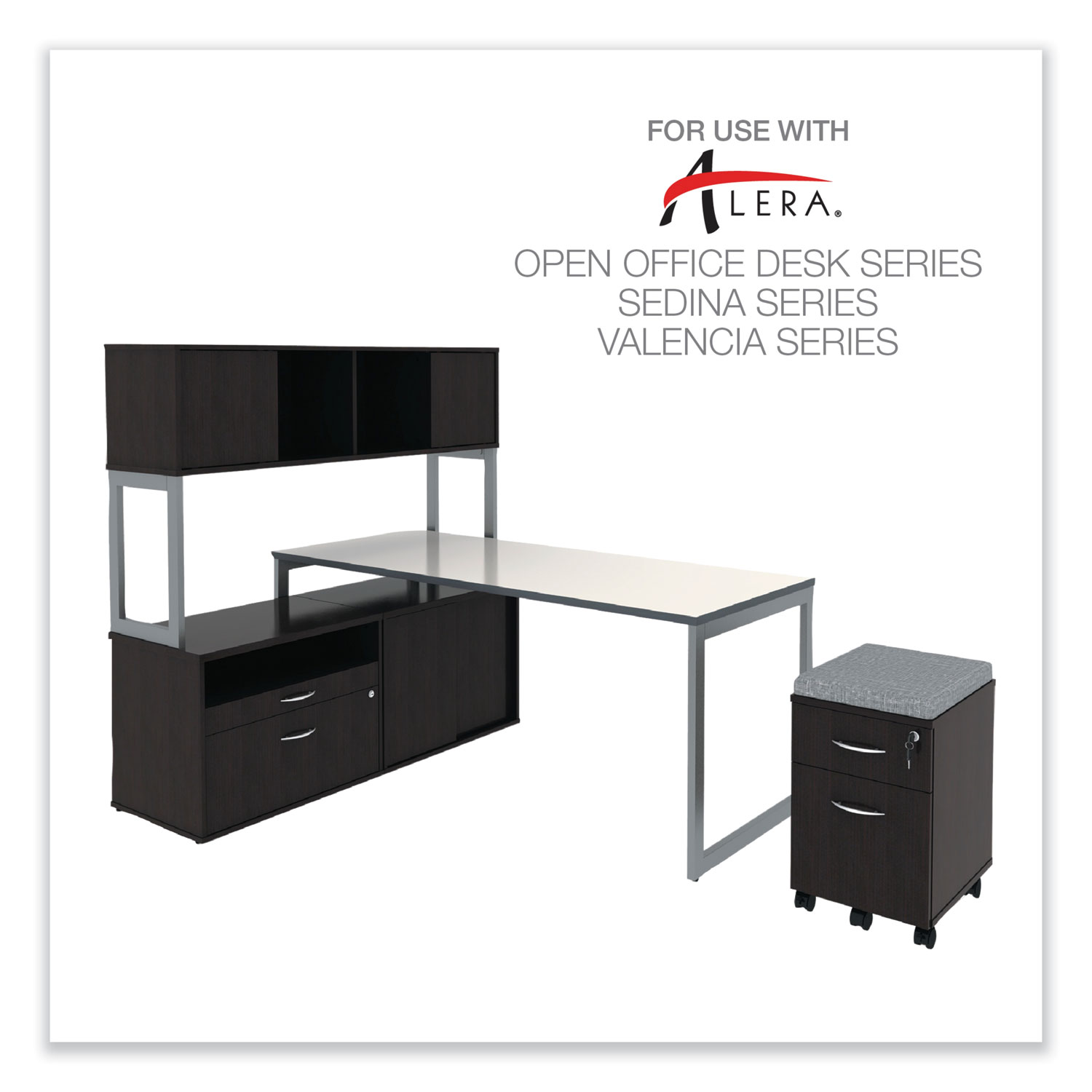 Alera Open Office Desk Series Low File Cabinet Credenza, 2-Drawer ...