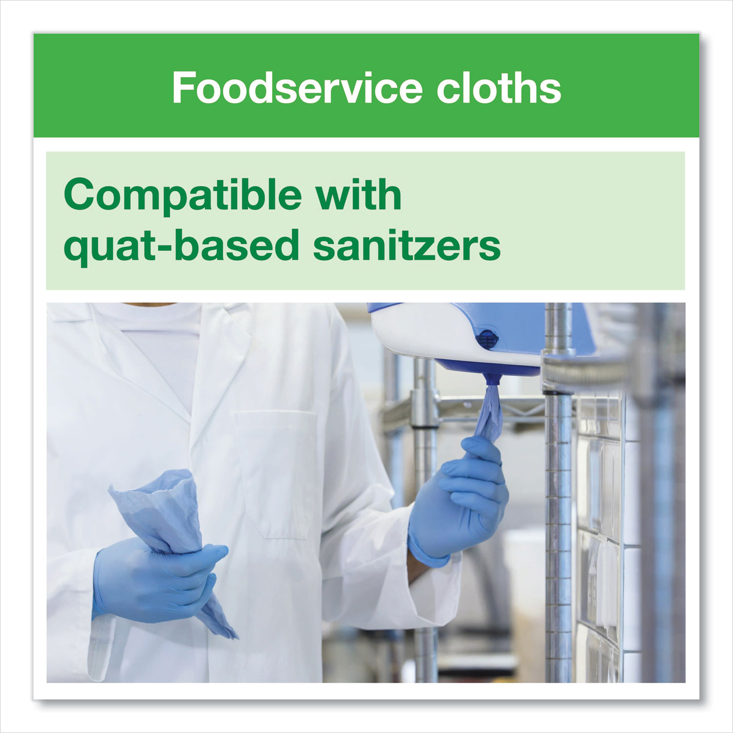 Foodservice Cloth, 13 x 24, Blue, 150/Carton - Zuma